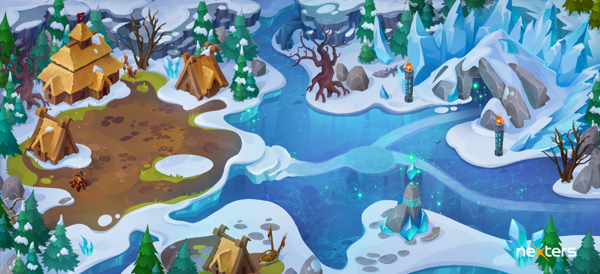 ArtStation - Nordic winter village map