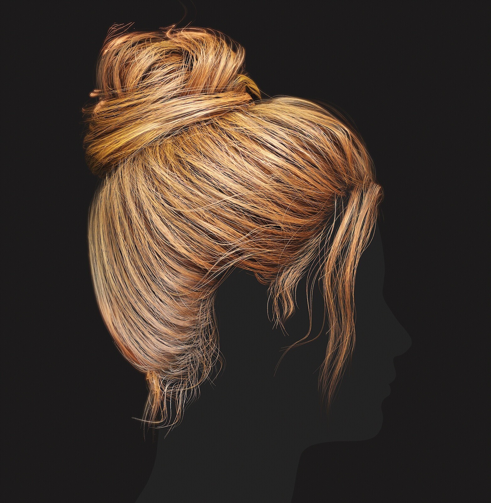 ArtStation - Realtime Bun Hair - Unreal engine 5 with Breakdown images