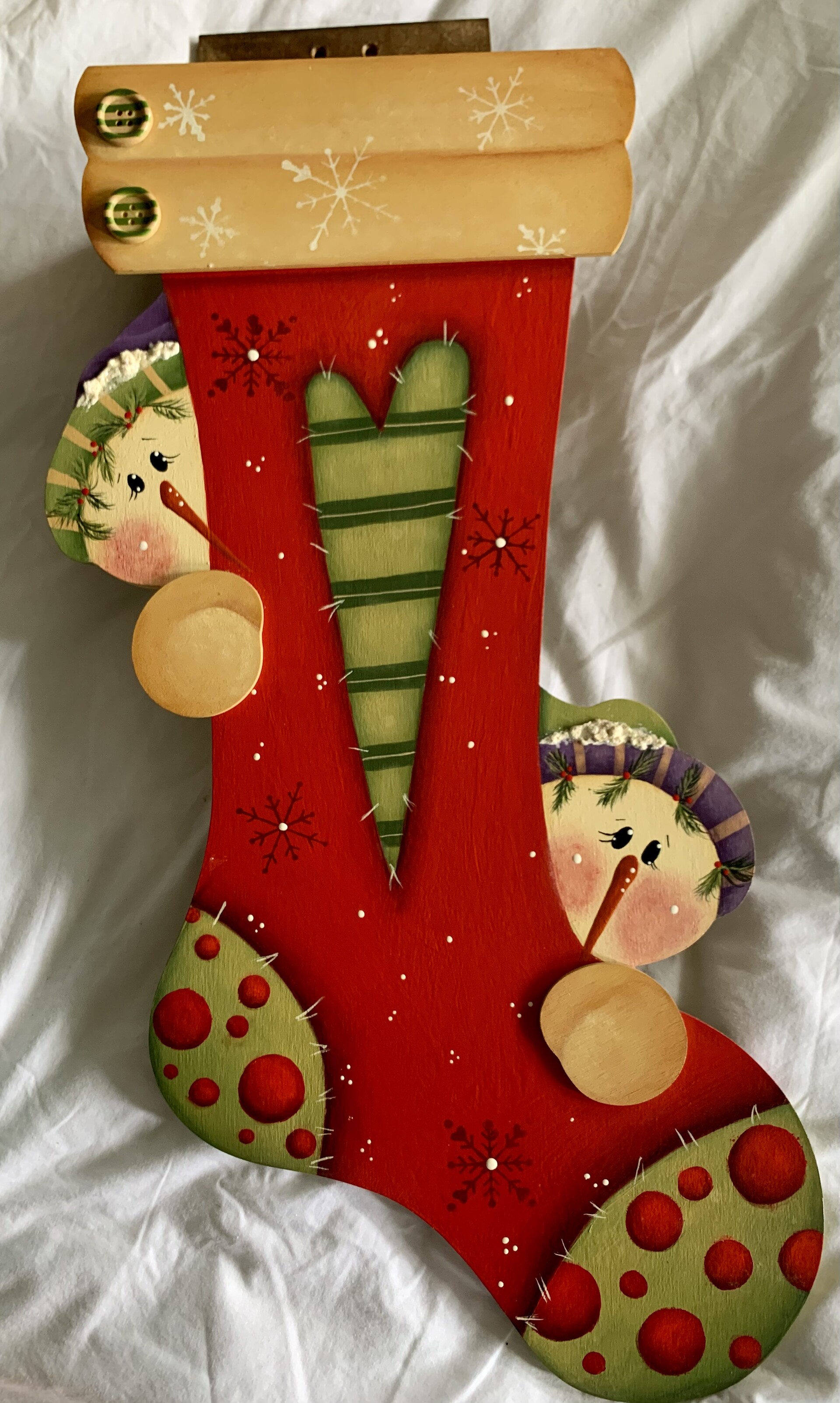 ArtStation - Christmas stocking - acrylic on wood