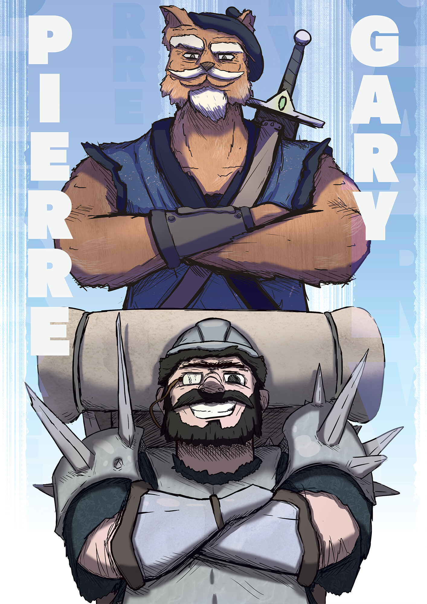 ArtStation - Gary and Pierre; Gallent Warriors [Dnd Commission]