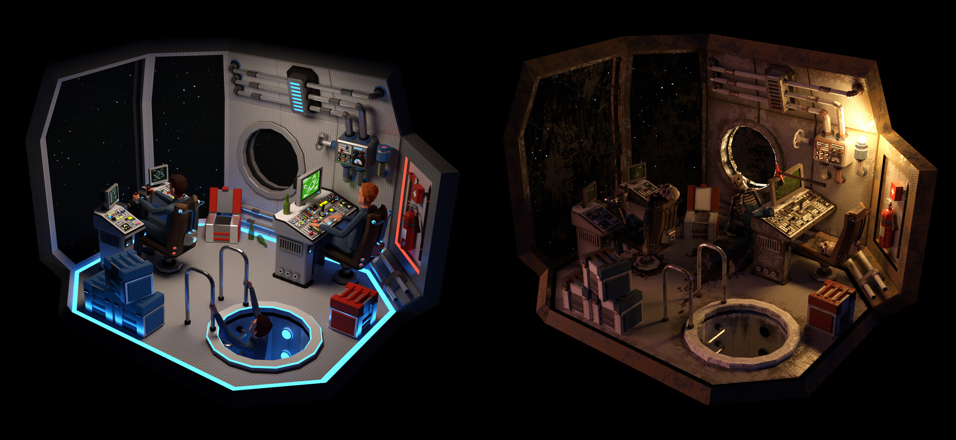 ArtStation - 3D spacecraft cabin