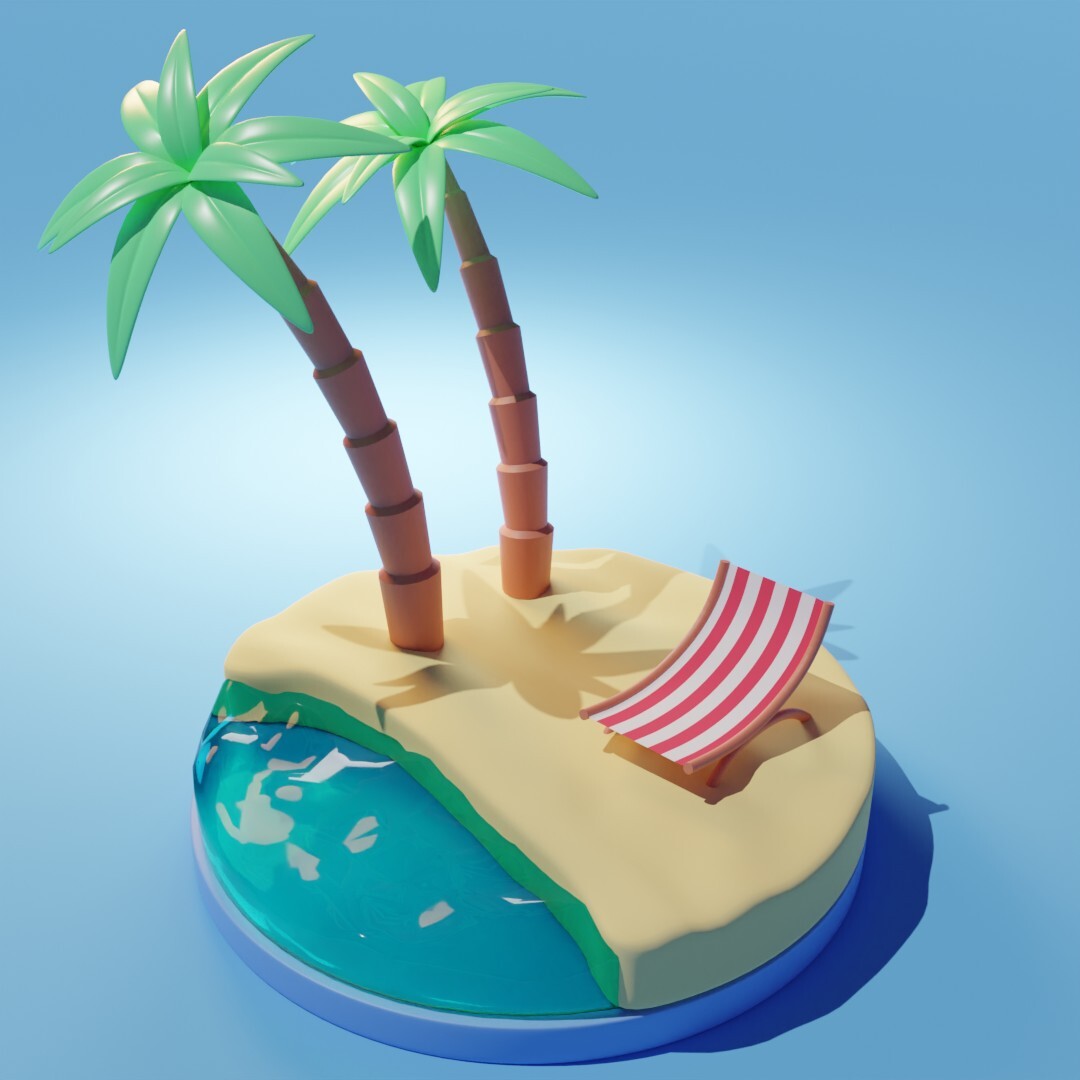 ArtStation - Tutorial Exercise: Beach Day