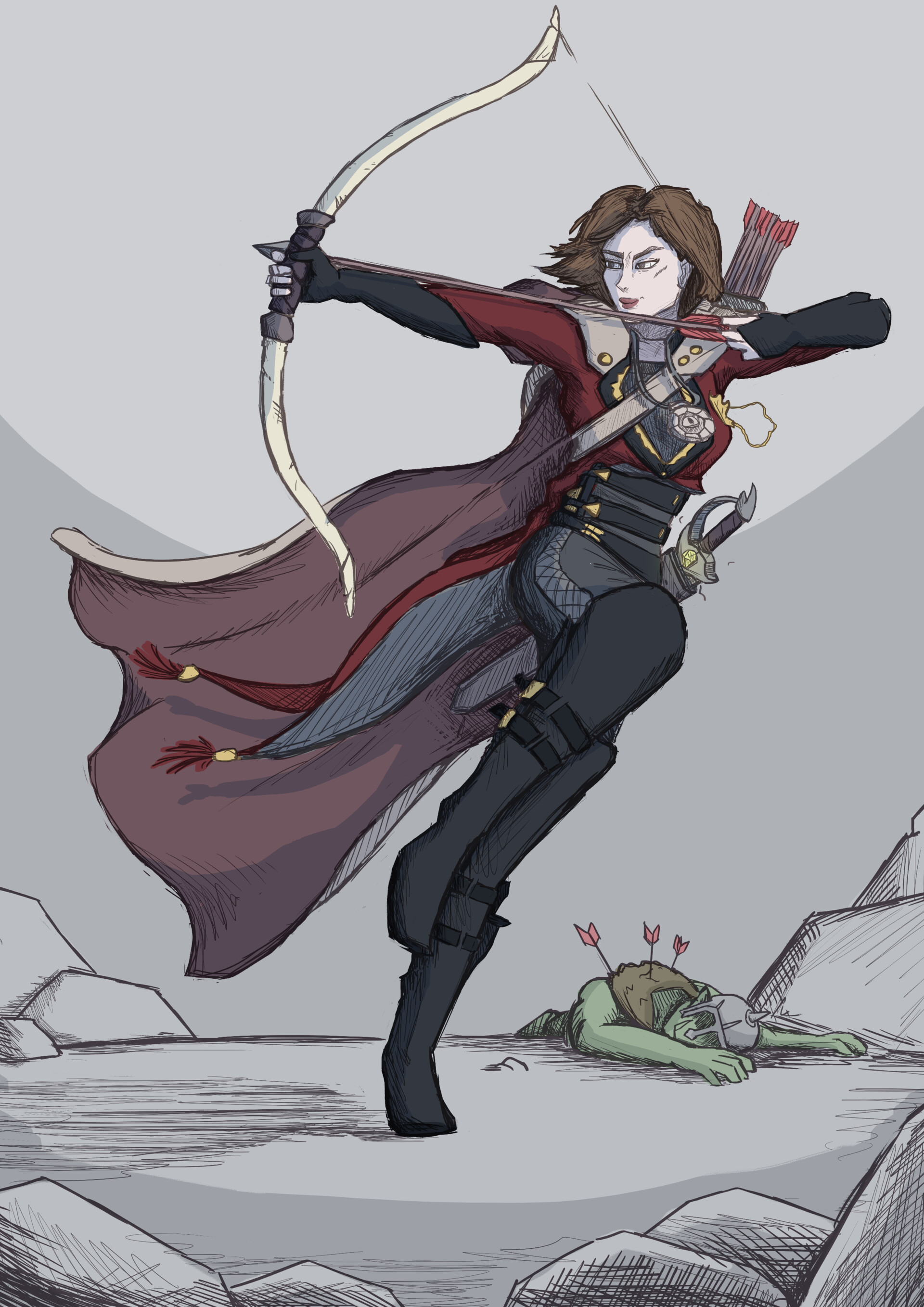 ArtStation - Anastasia, Half-Elf Rogue Assassin [Dnd Commission]