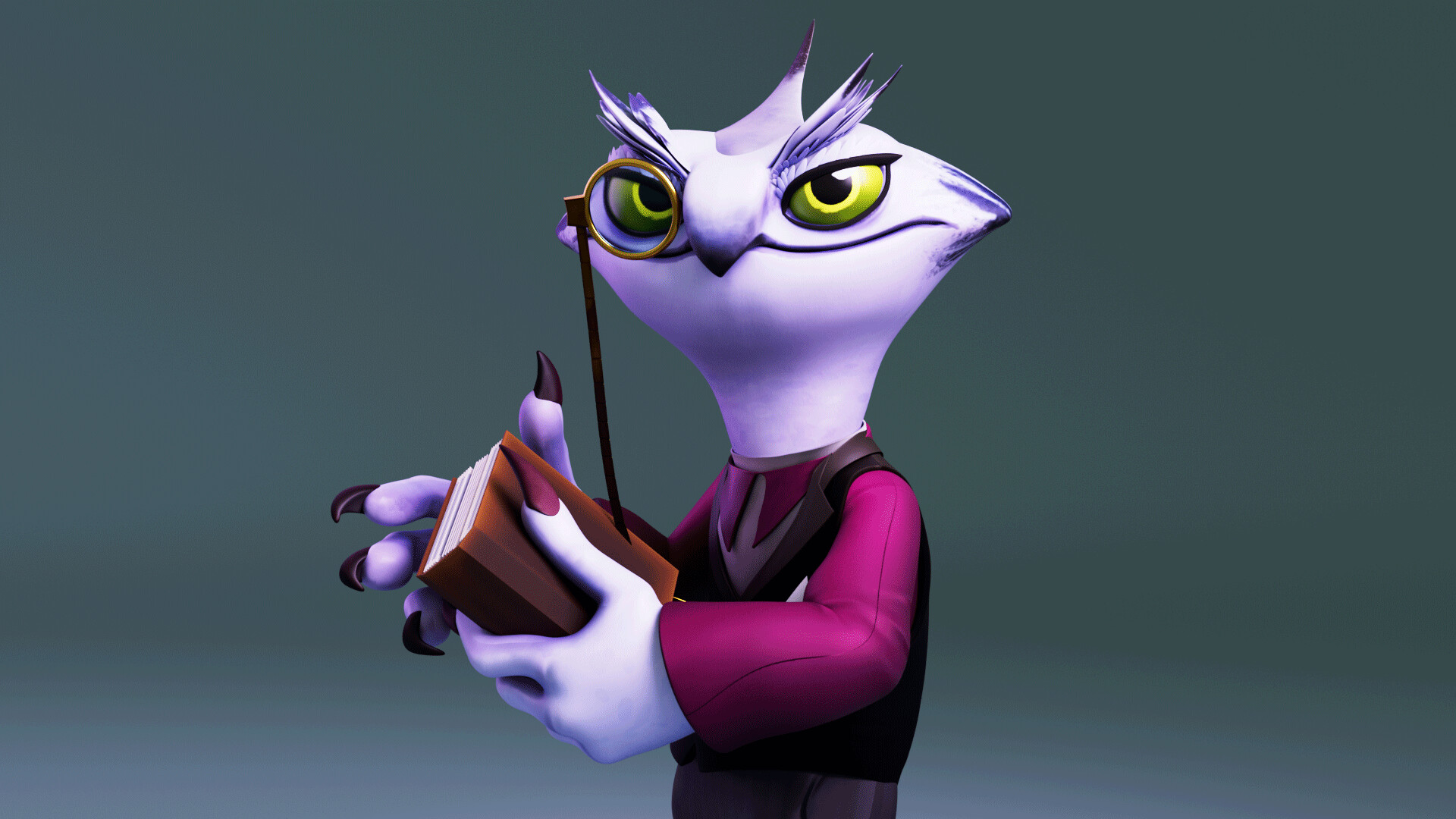 ArtStation - Librarian owl - Guillaume Normand