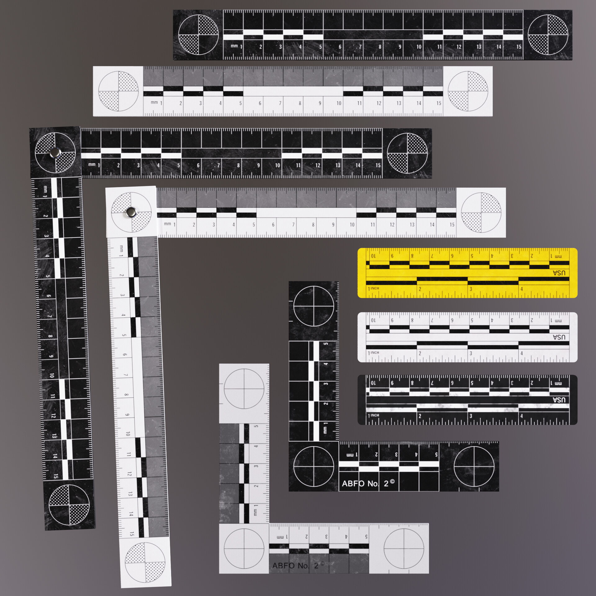 Wesley Johnson - Forensic Rulers and Markers | Set Dress Parts