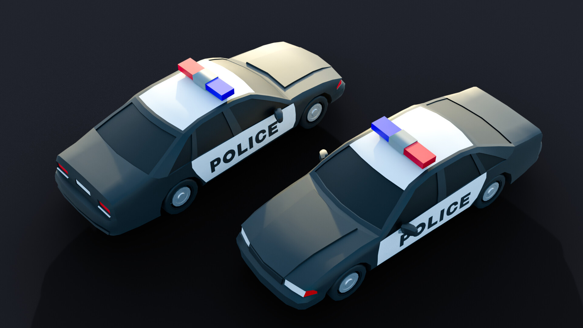 ArtStation - Low-poly Chevrolet Police Car