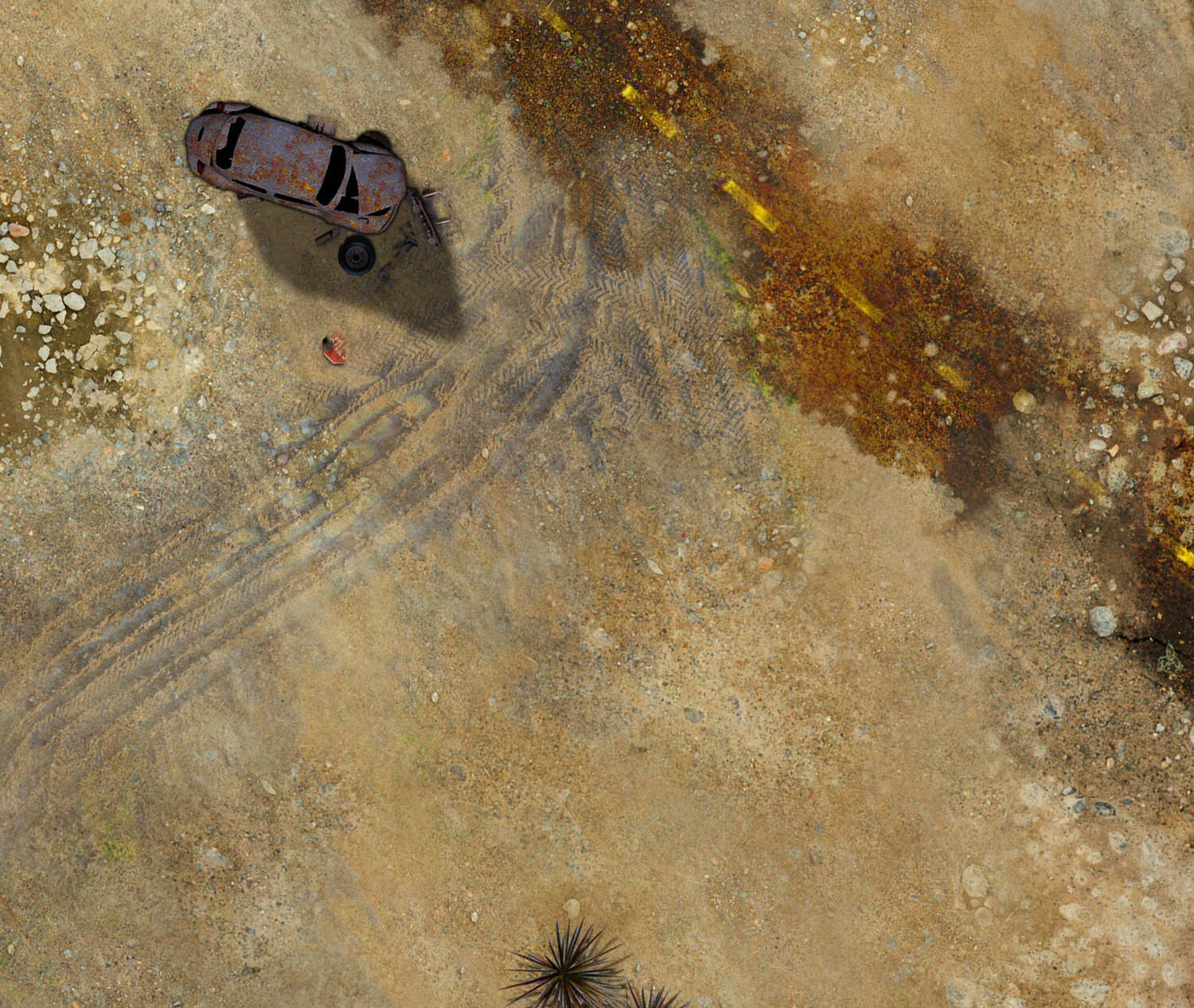 Amatsu Fabien - Wasteland Road | Post-apocalyptic Battle Map