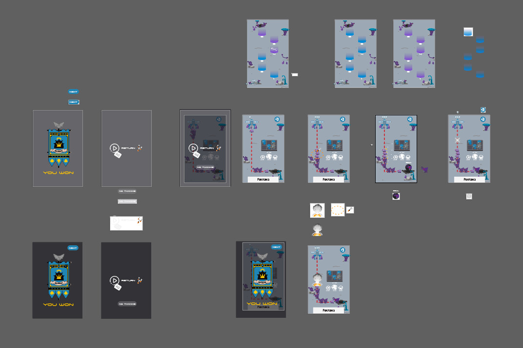 ArtStation - 2d game interface "Space Marine TD"