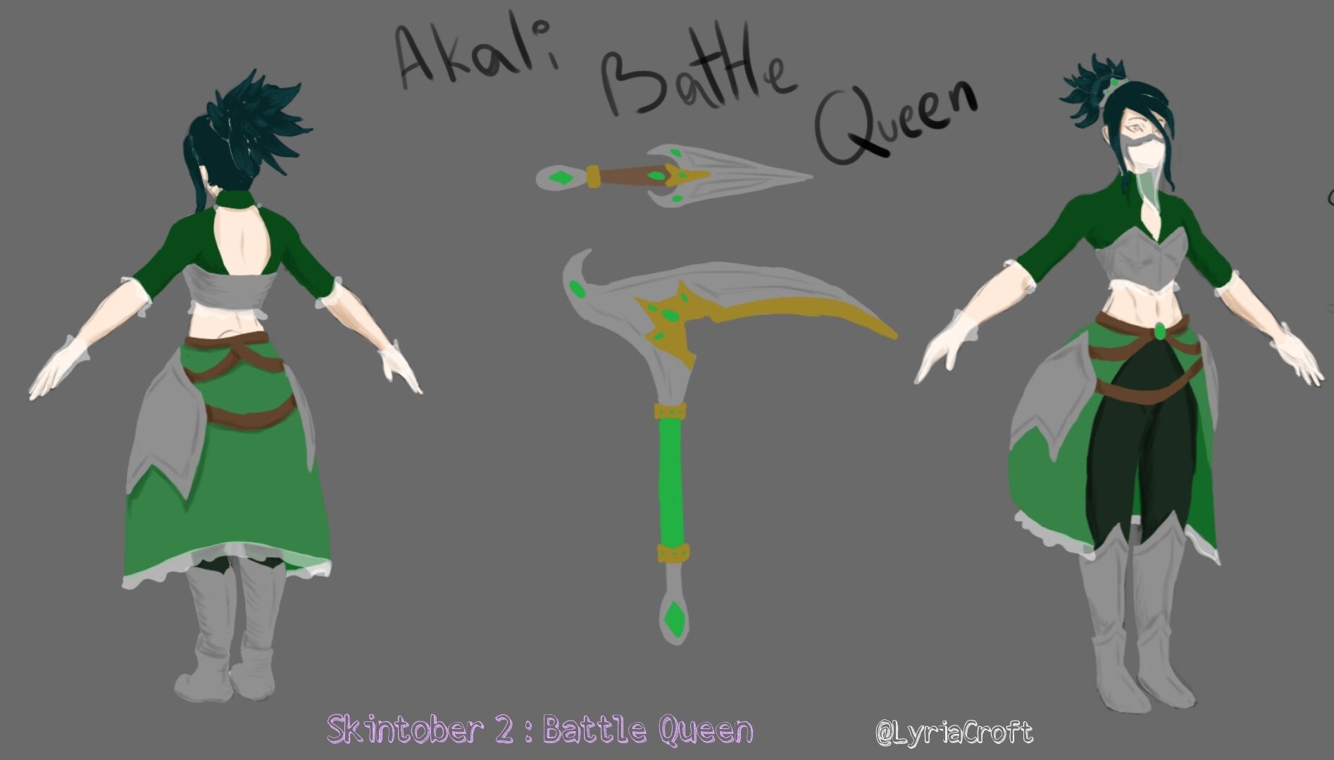 ArtStation - Concept- Akali Battle Queen