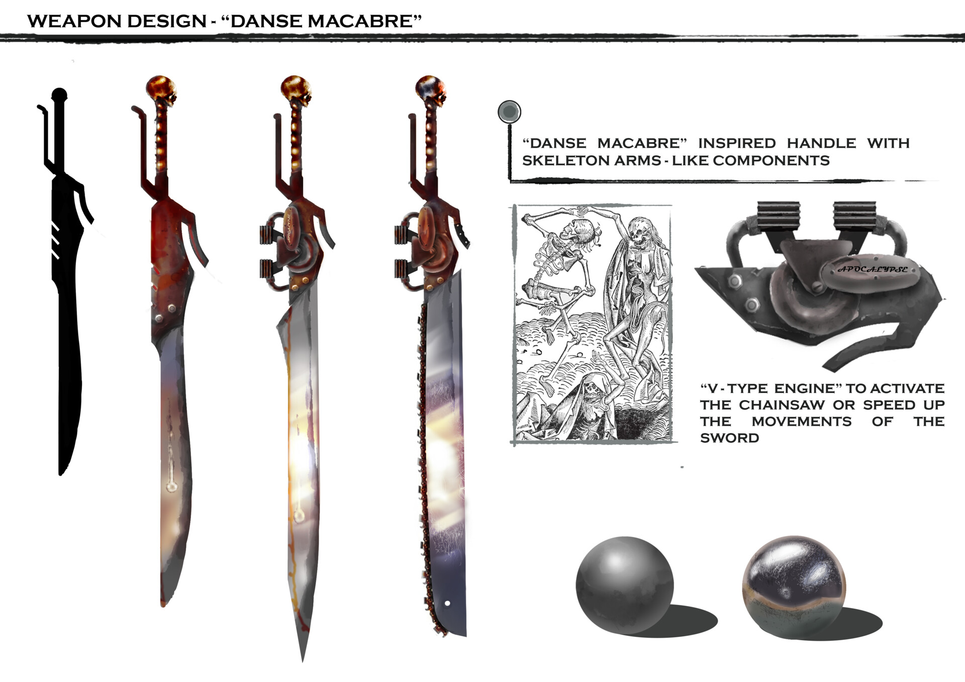 ArtStation - Danse Macabre sword - weapon design