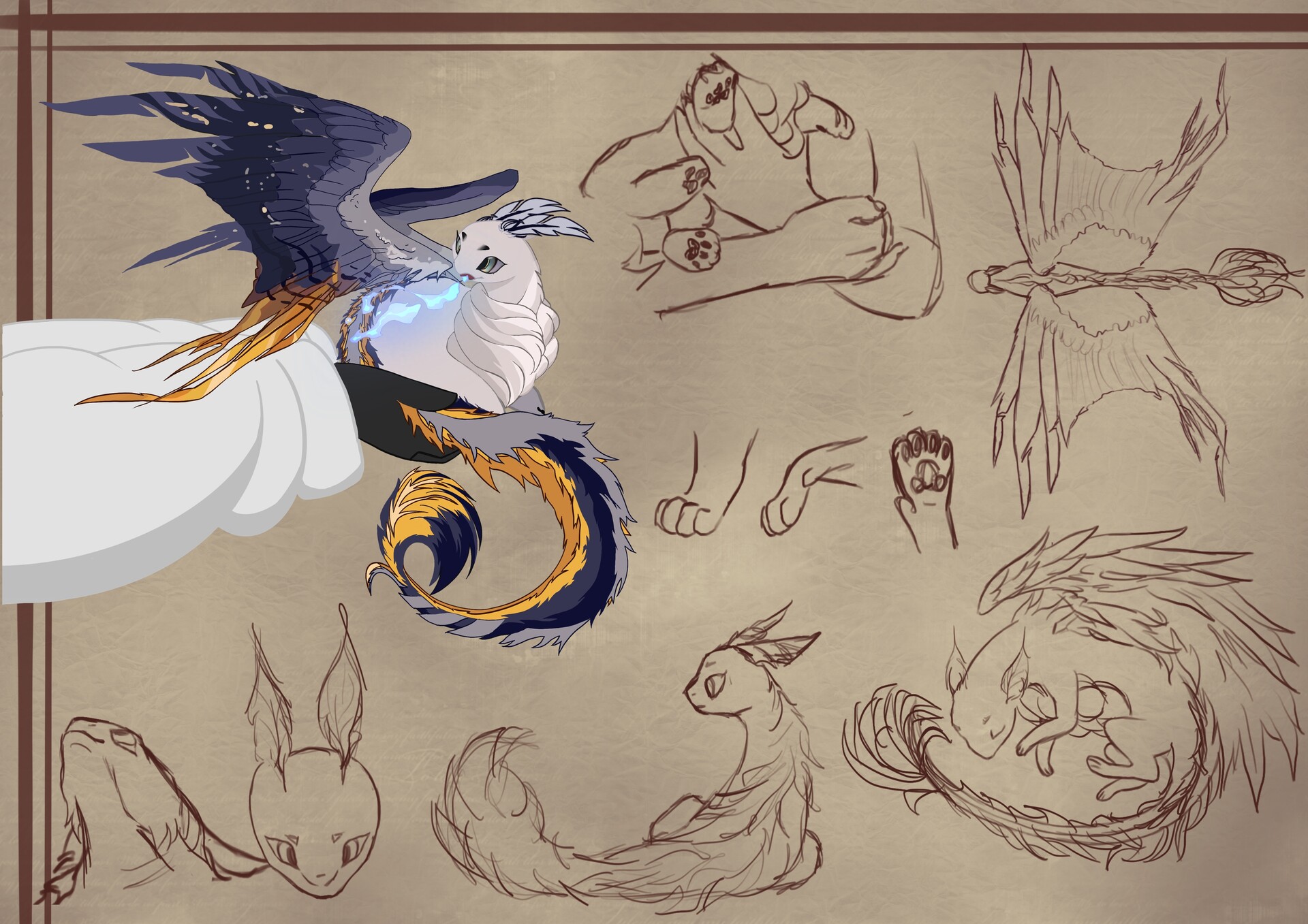 ArtStation - planche dragon miniature