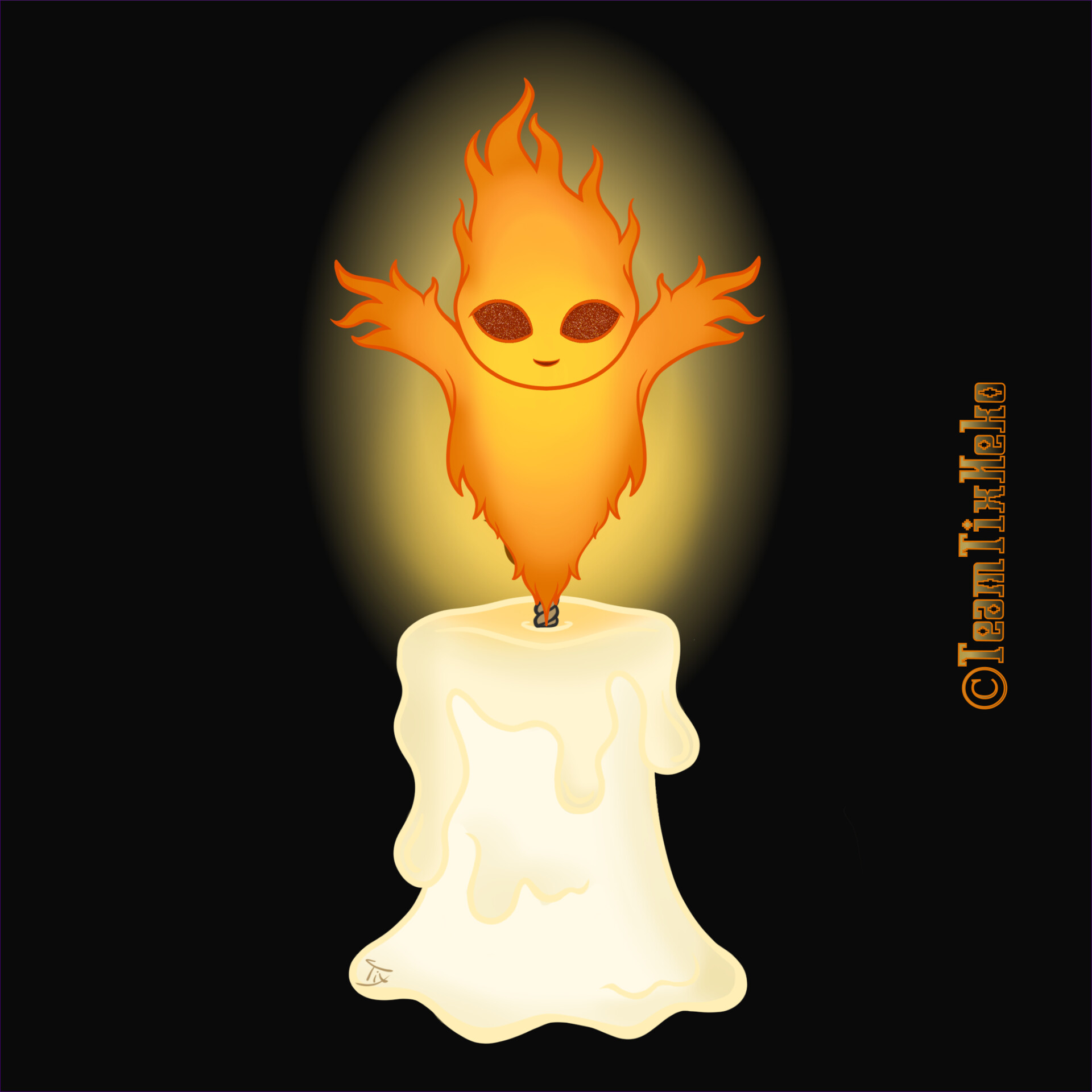 ArtStation - "Birth of the fire spirit" (2022) by Tix 🔥