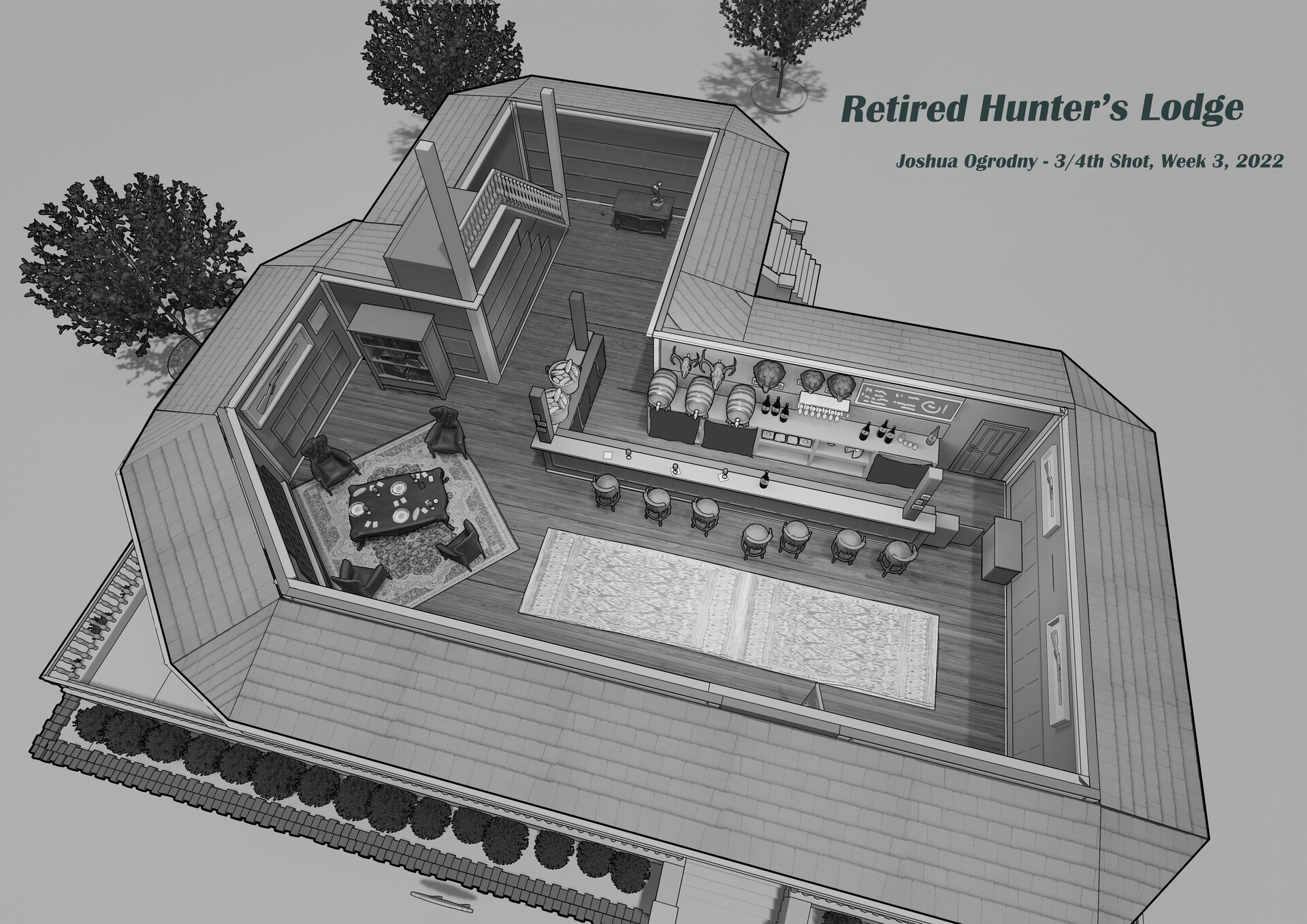 ArtStation - Retiree Hunter's Lodge