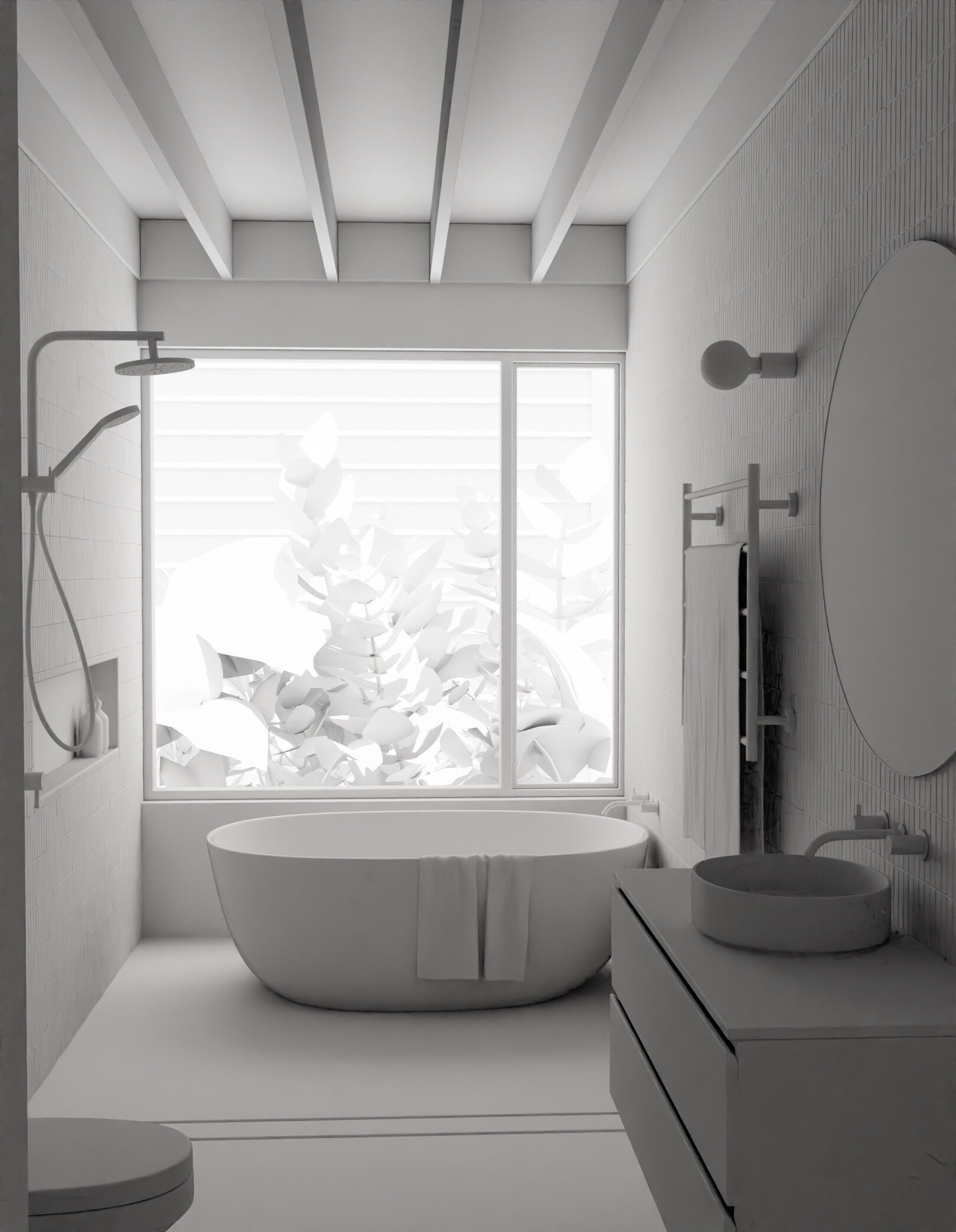 Yacine Gasmi - 3d Modern Bathroom render