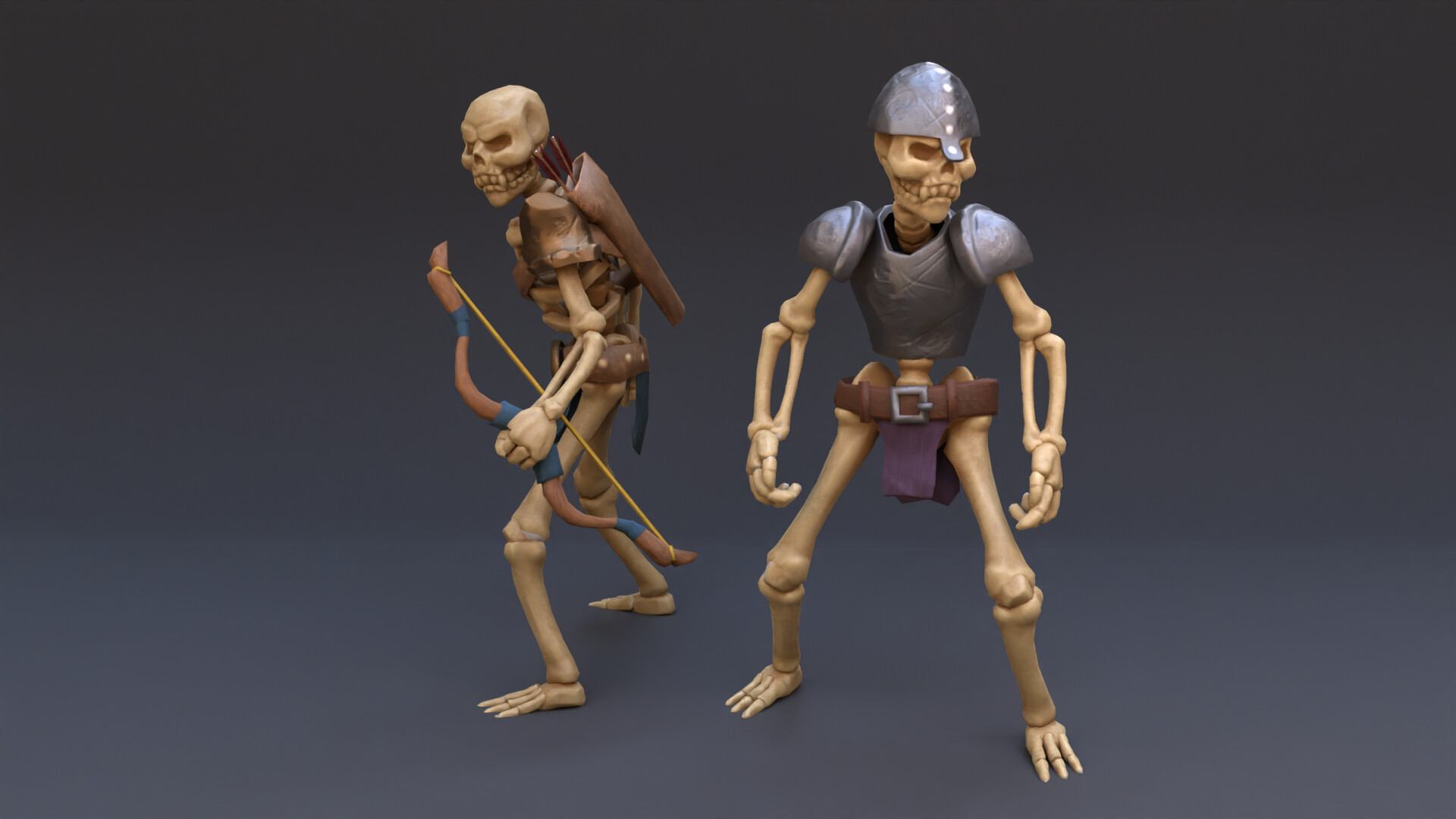 ArtStation - stylized skeletons