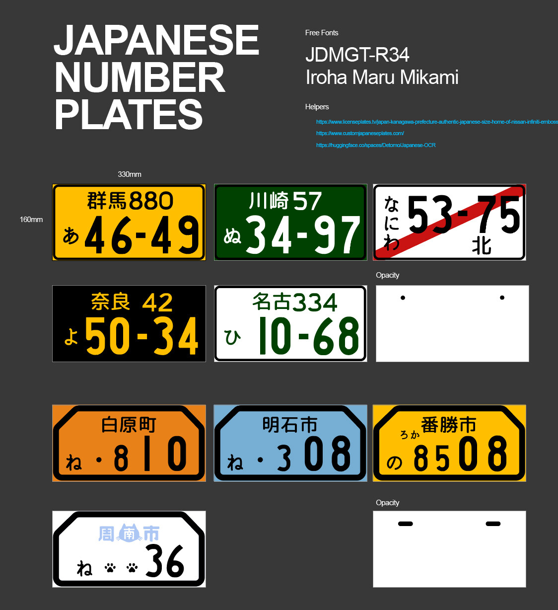 Roman Tikhonov - Japanese Number Plate GENERATOR (Real World Details)