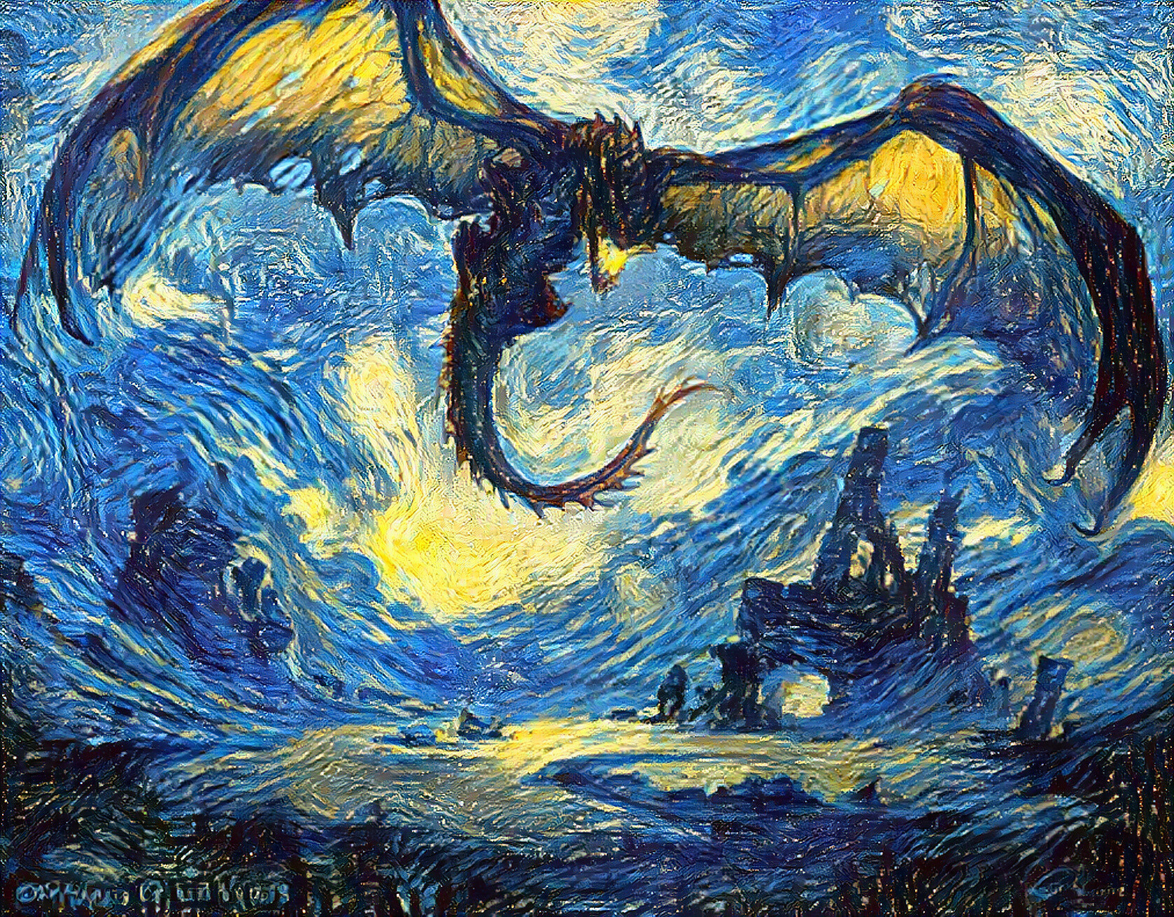ArtStation - starry night