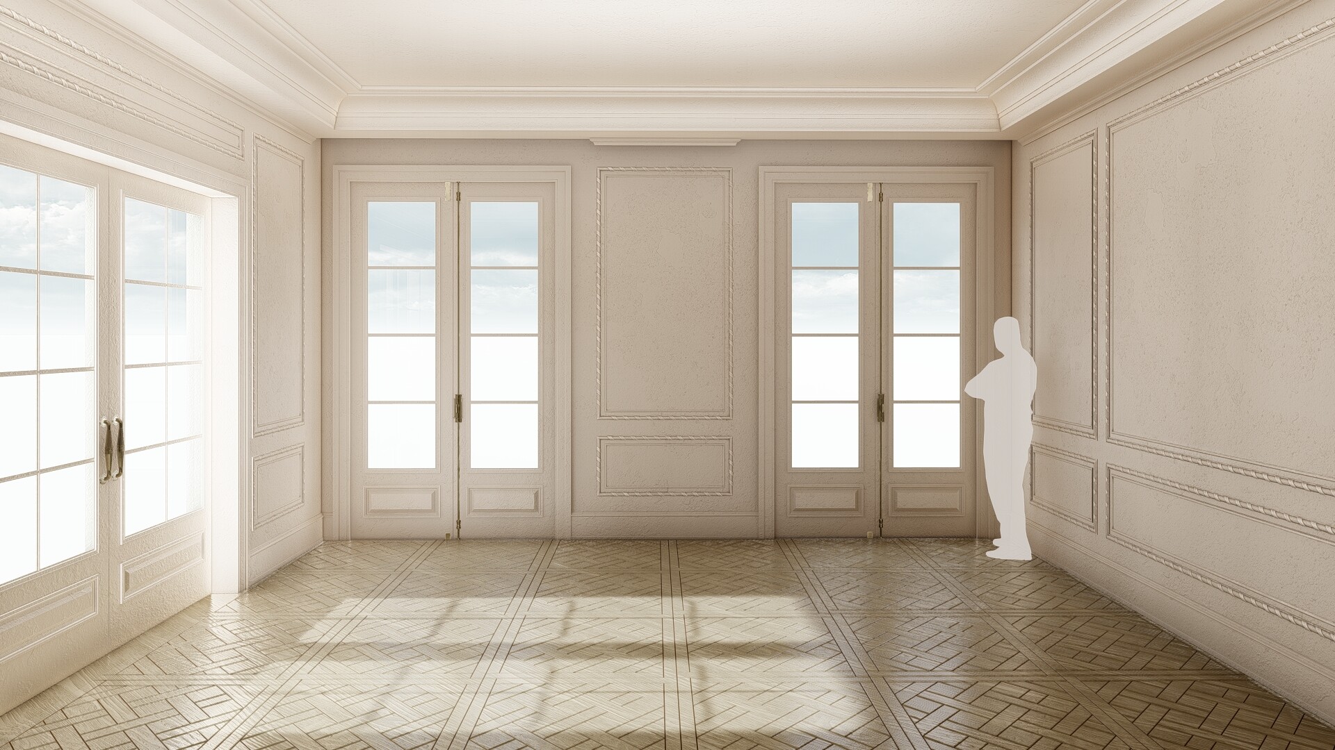 ArtStation - Classic Moldings Interior Study