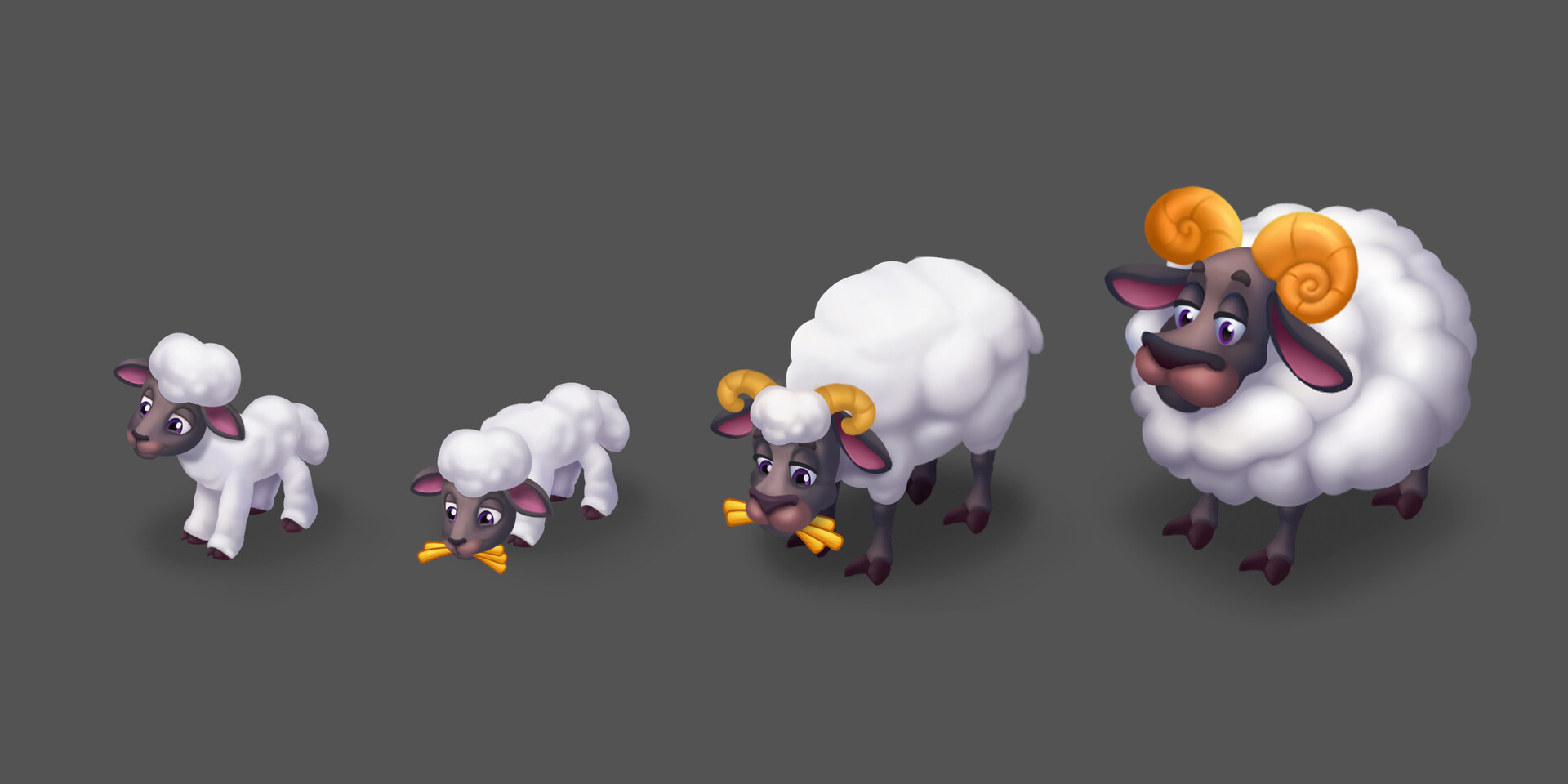 ArtStation - Concept and render baby sheep lamb and ram