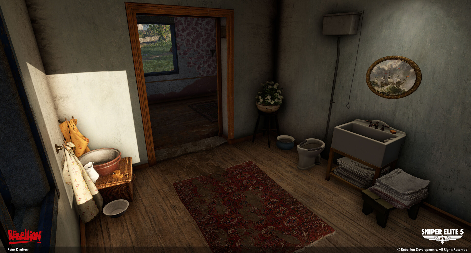 Peter Dimitrov - Sniper Elite 5 - Flooded Village - Interiors