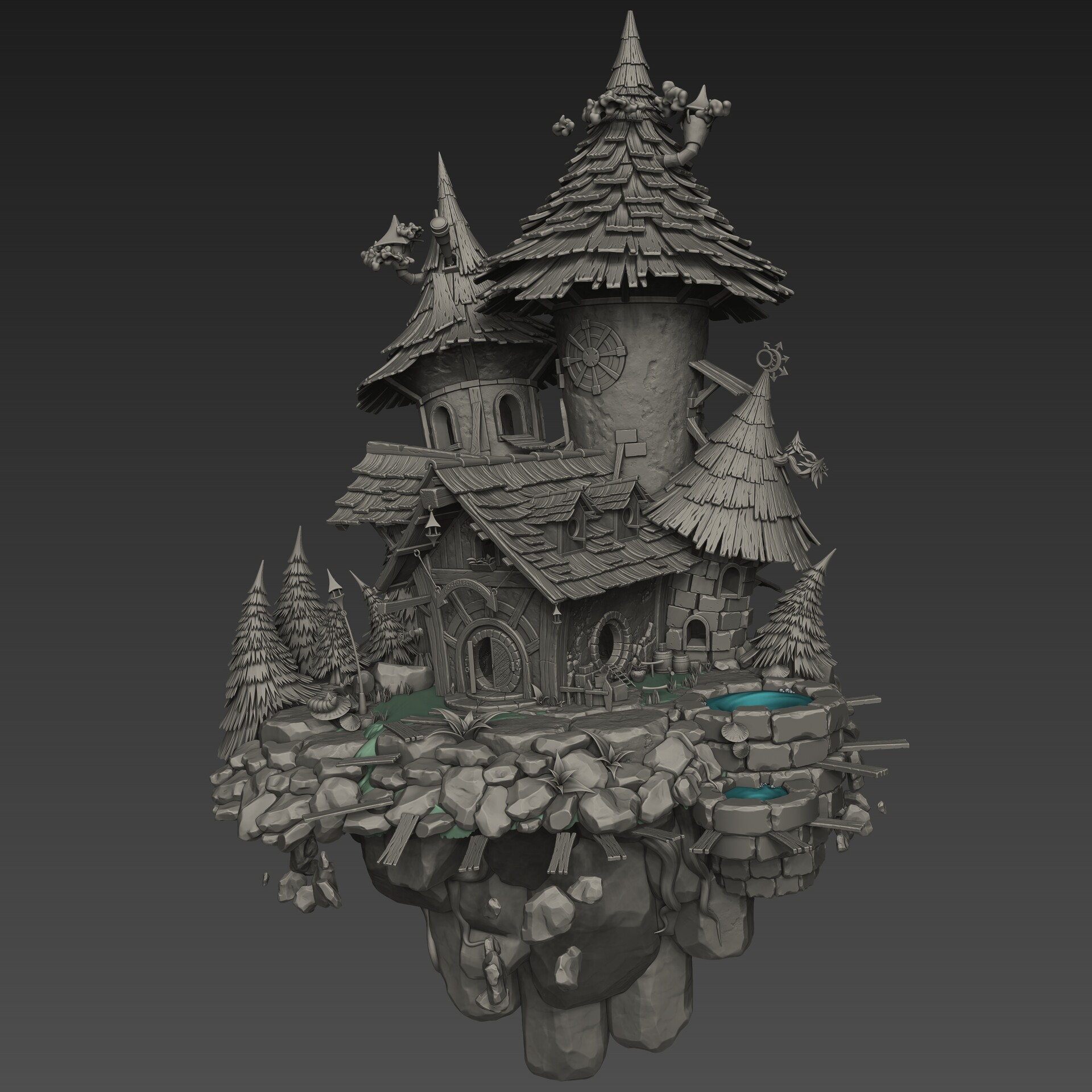 ArtStation - post station WIP