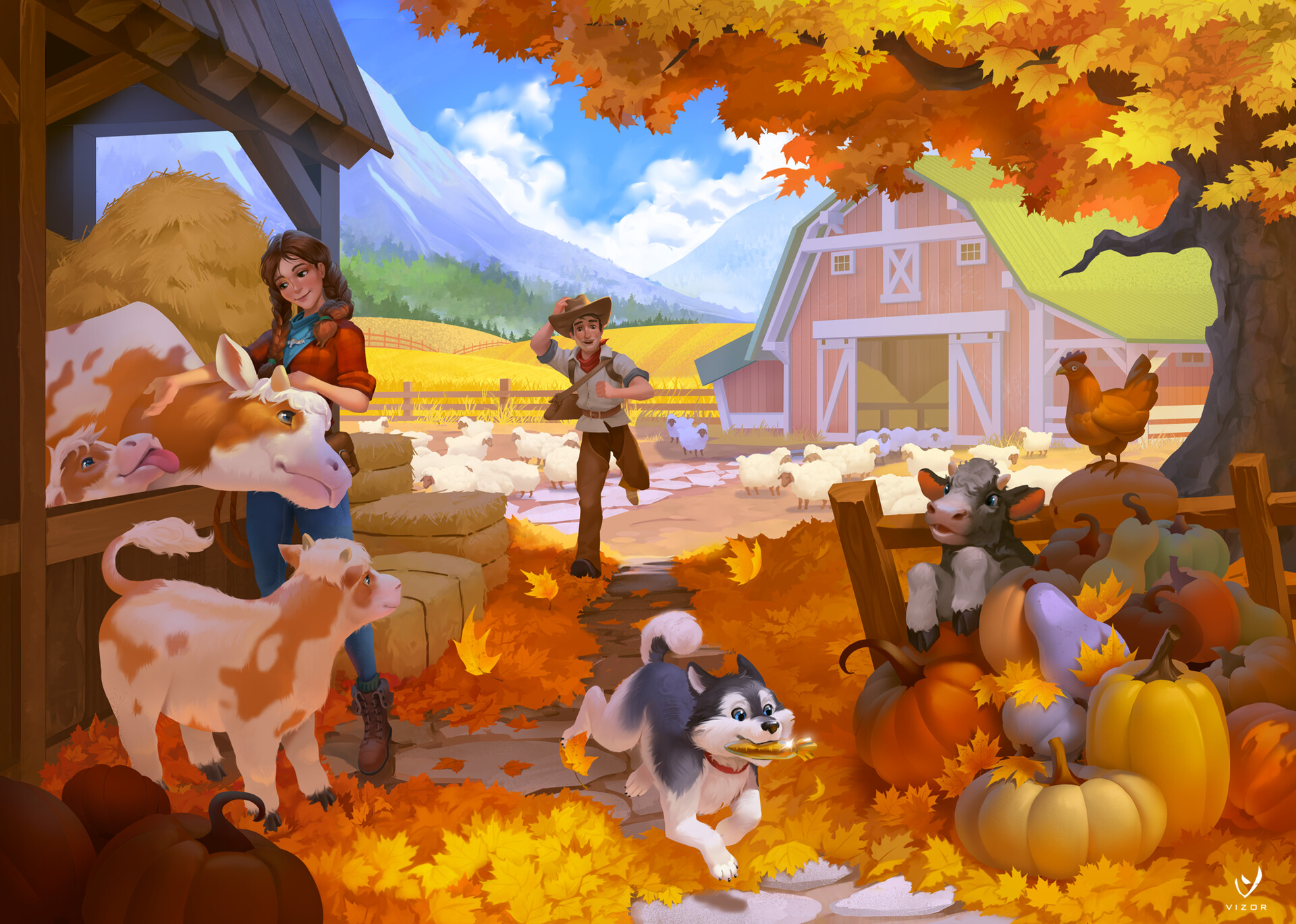 ArtStation - Autumn 2022 preloader at Klondike game