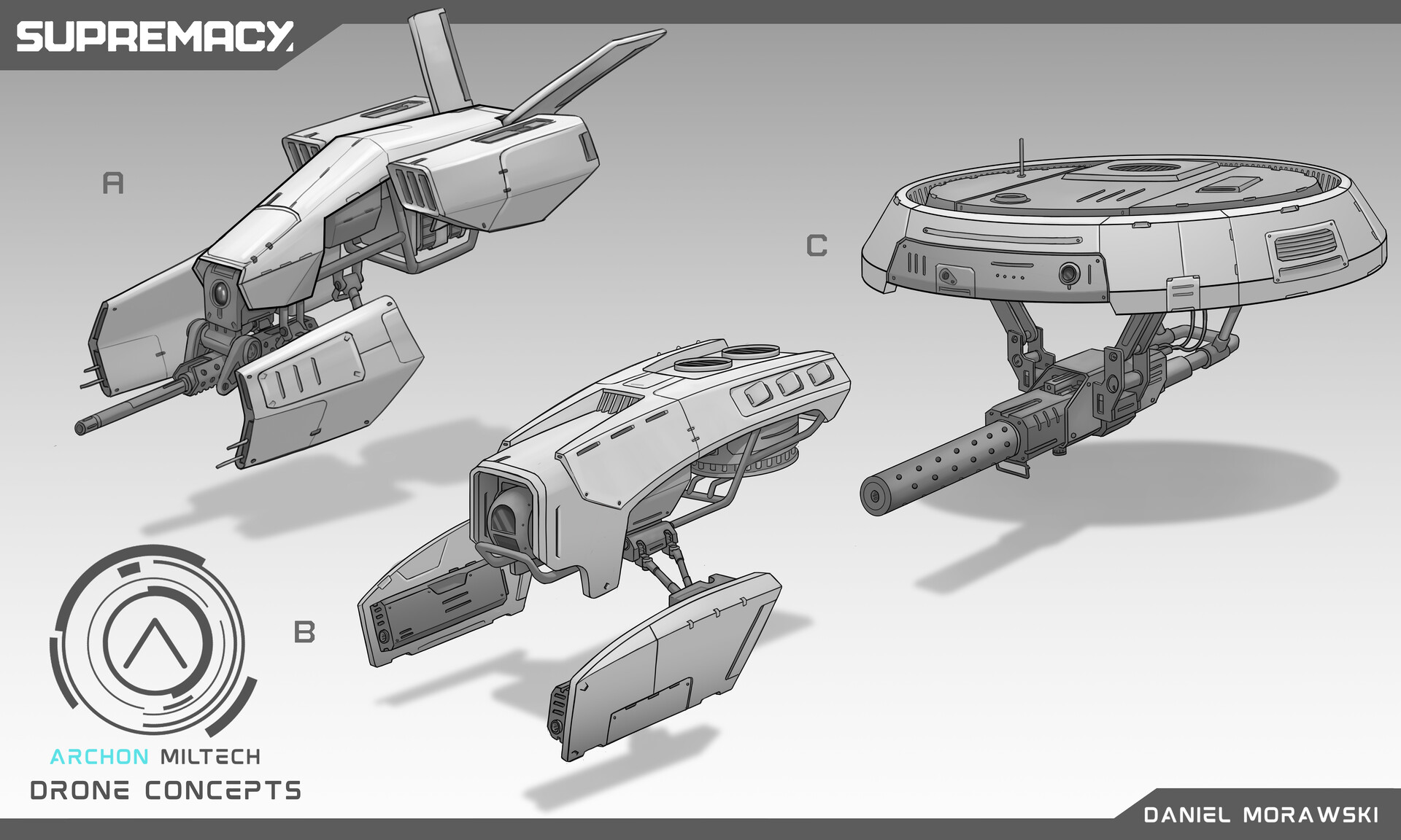 Daniel Morawski - "Archon Miltech" Drone and Launchpad Concept