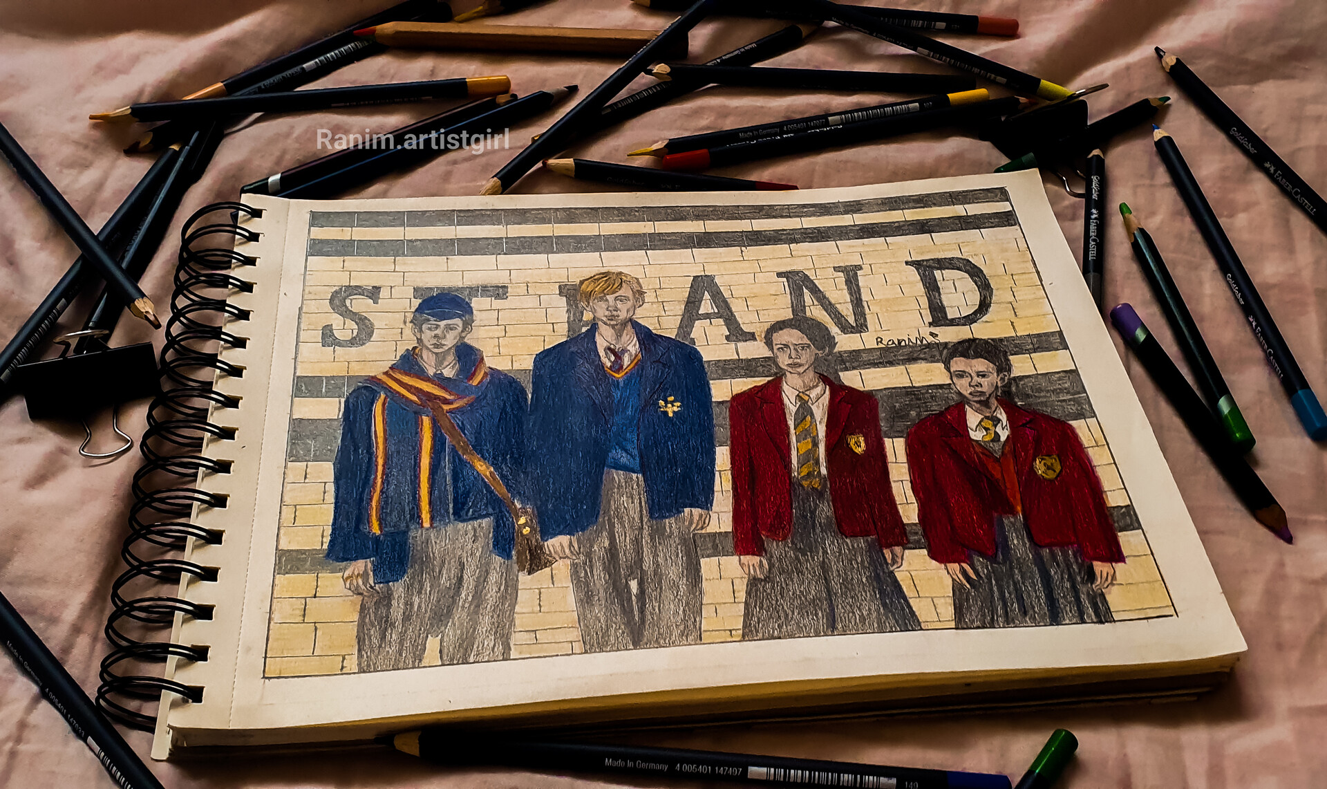 ArtStation - color pencil drawing scene.