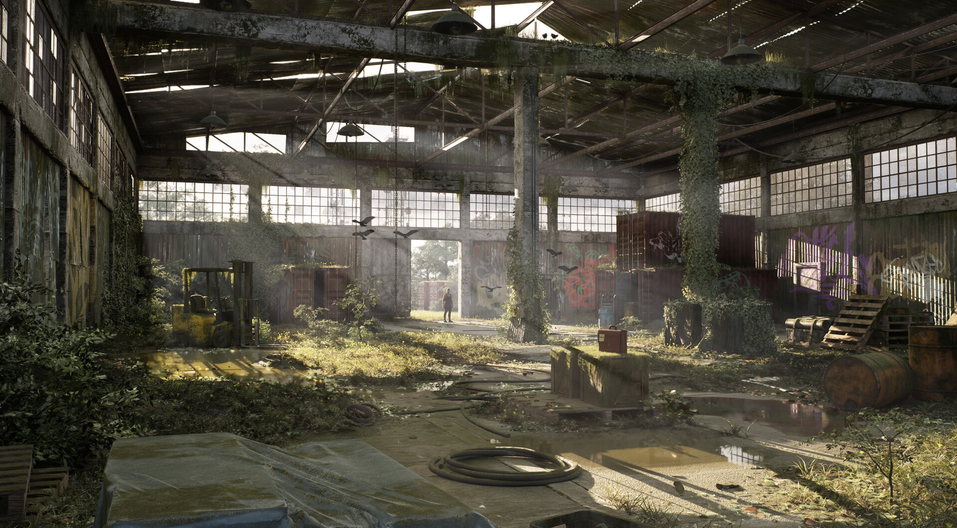 Abandoned Warehouse Inside Abandoned Warehouse Inside