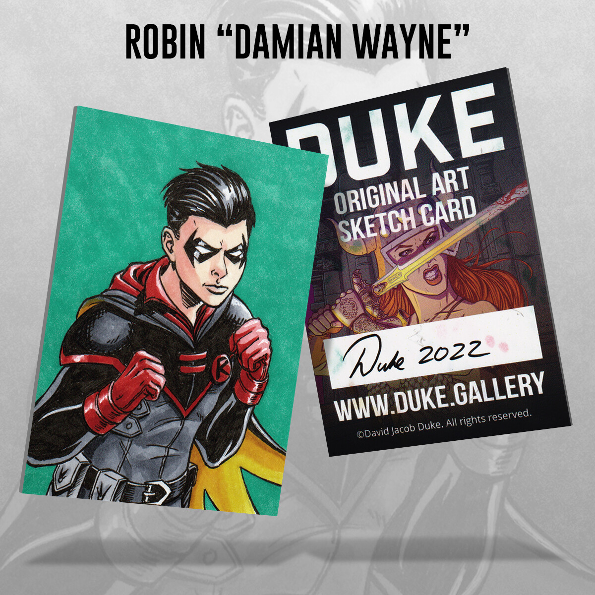 ArtStation - Damian Wayne Robin Sketch Card