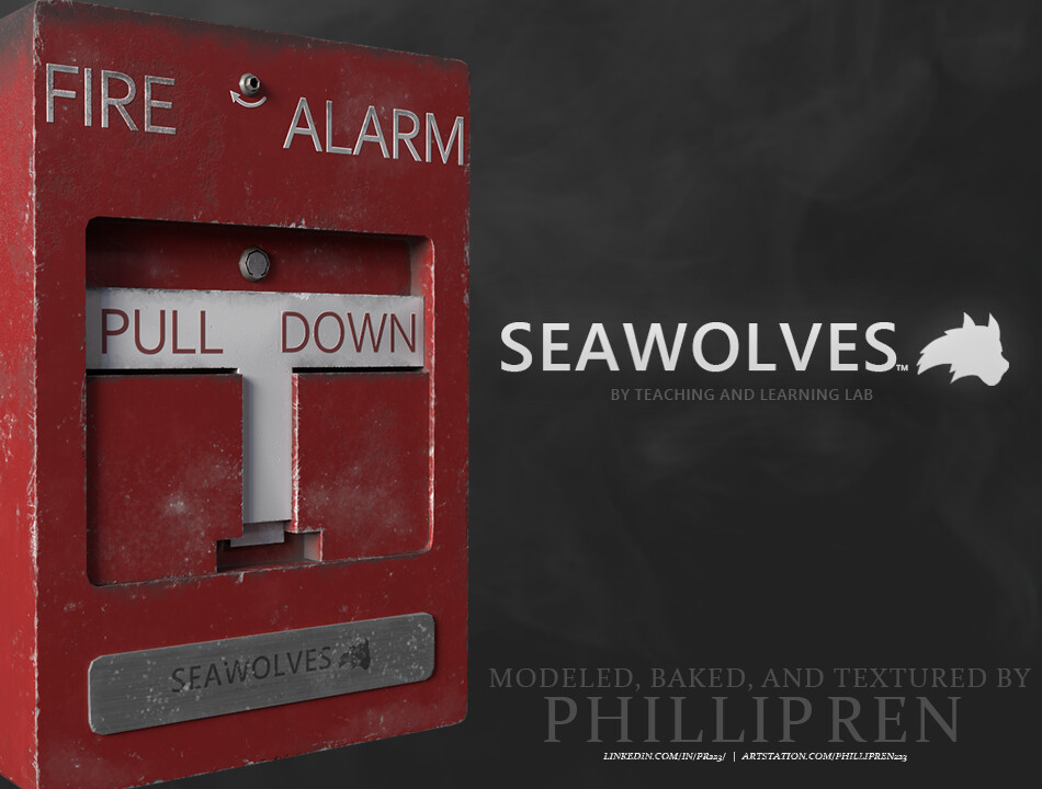 ArtStation - Game-Ready Old Fire Alarm