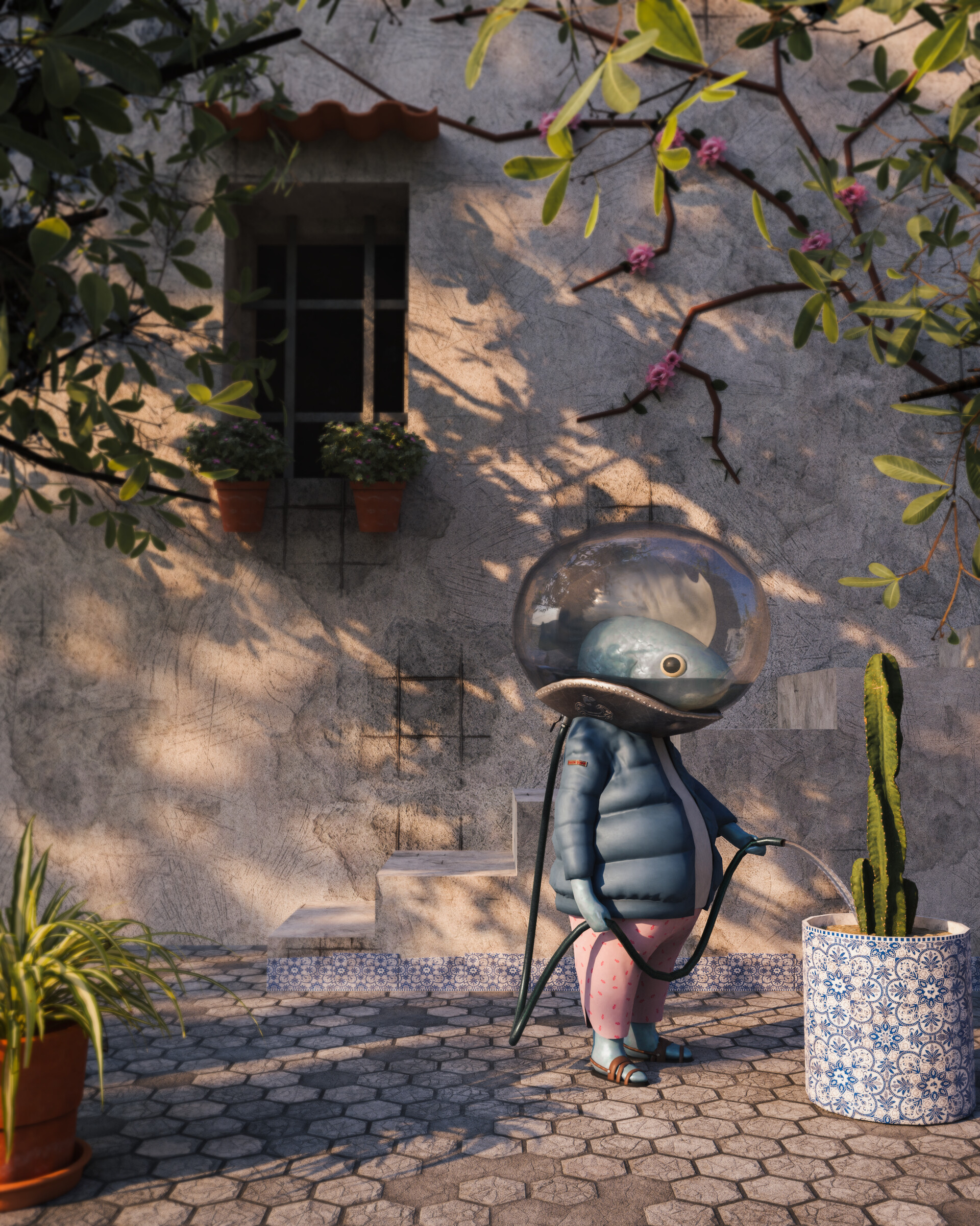 Gaspar Campos Pol - Morning Watering 3D(Fan art)