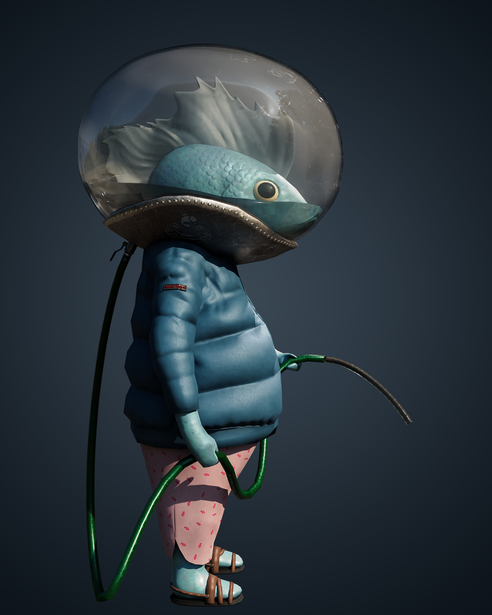 Gaspar Campos Pol - Morning Watering 3D(Fan art)