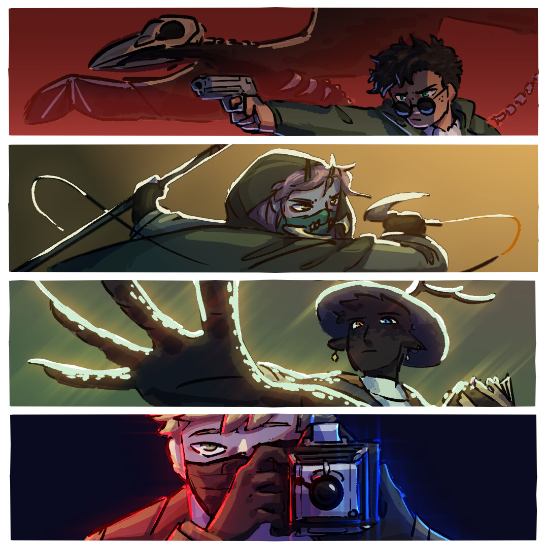 ArtStation - TTRPG PCs in action