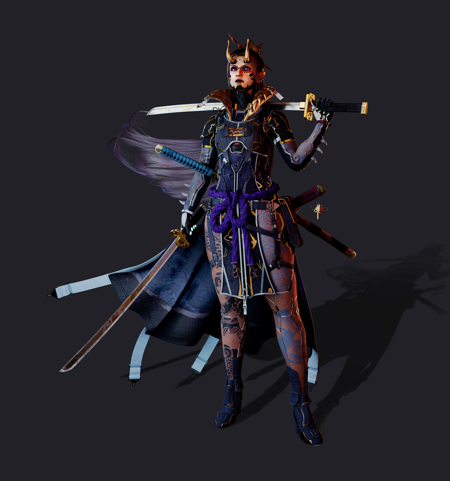 巧课力 CGmomo - 【学生作品】管康建 --《暗夜红莲》