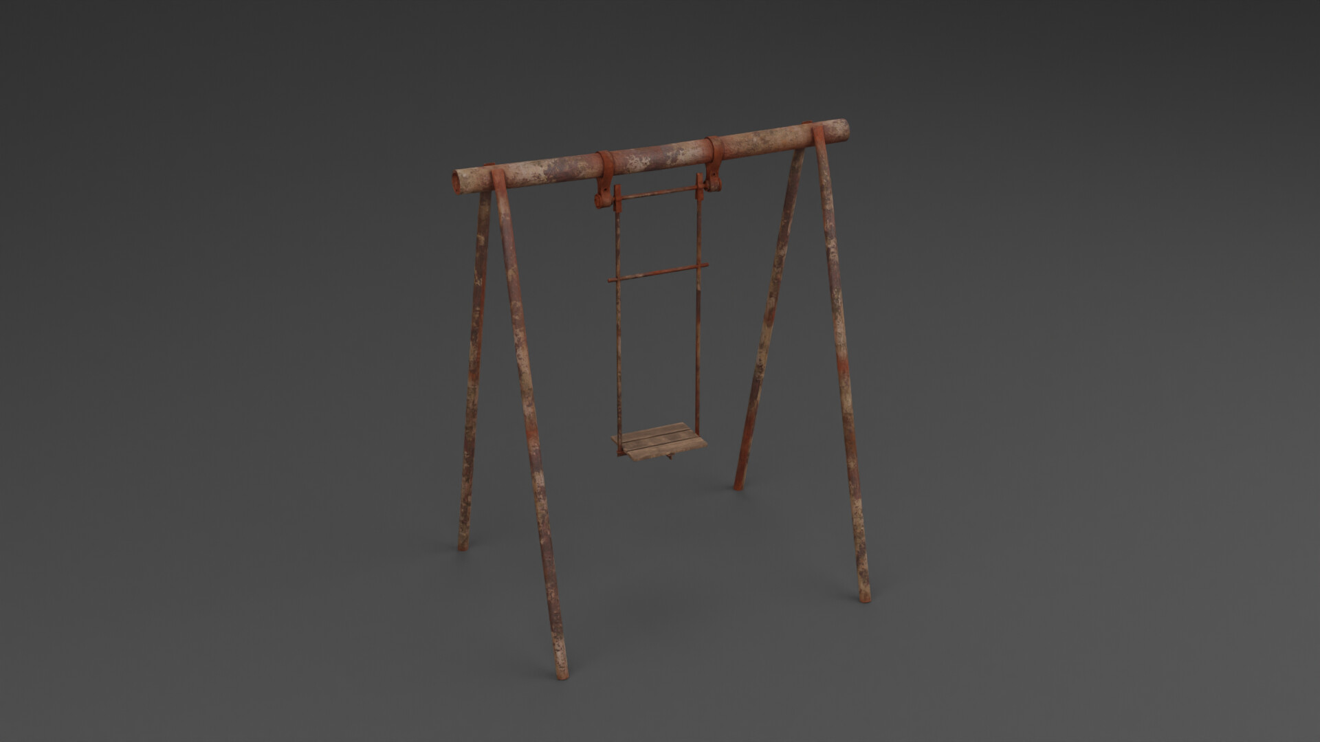 Among Models - Old Rusty Swings pack set Low-poly 3D model