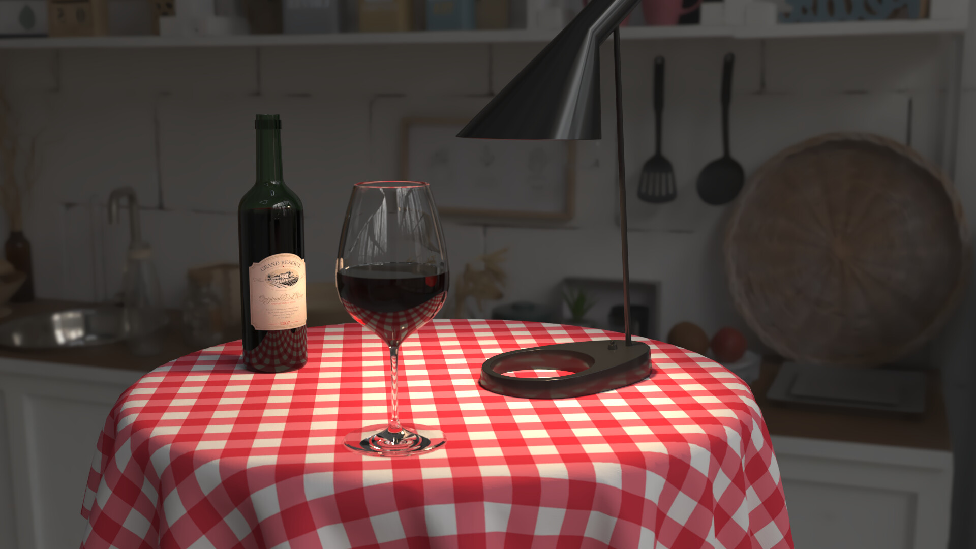 ArtStation - Wine table Render