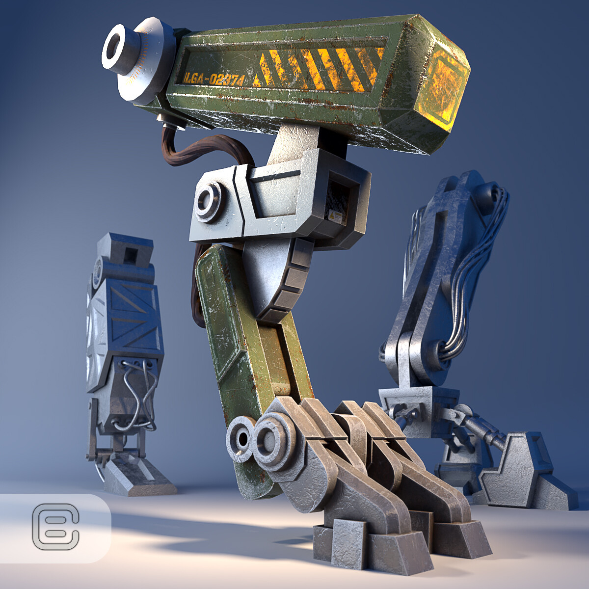 ArtStation - Robotic SCI-FI Legs base mesh