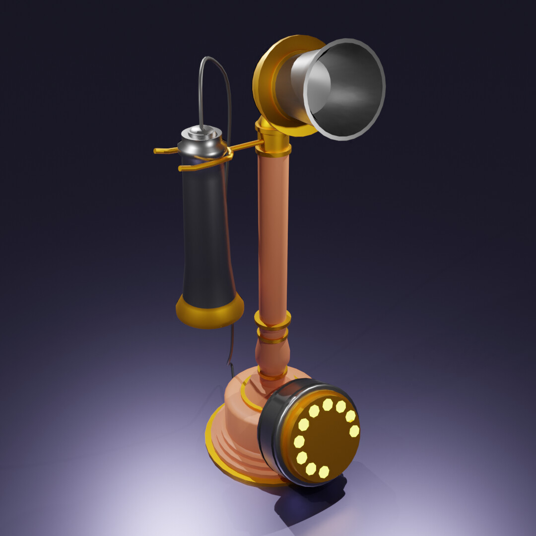 ArtStation - Old phone(Low poly)