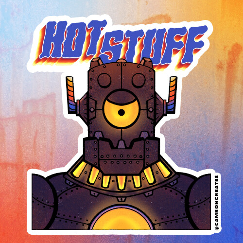 ArtStation - OC \\ Hot Stuff \\ Sticker Design