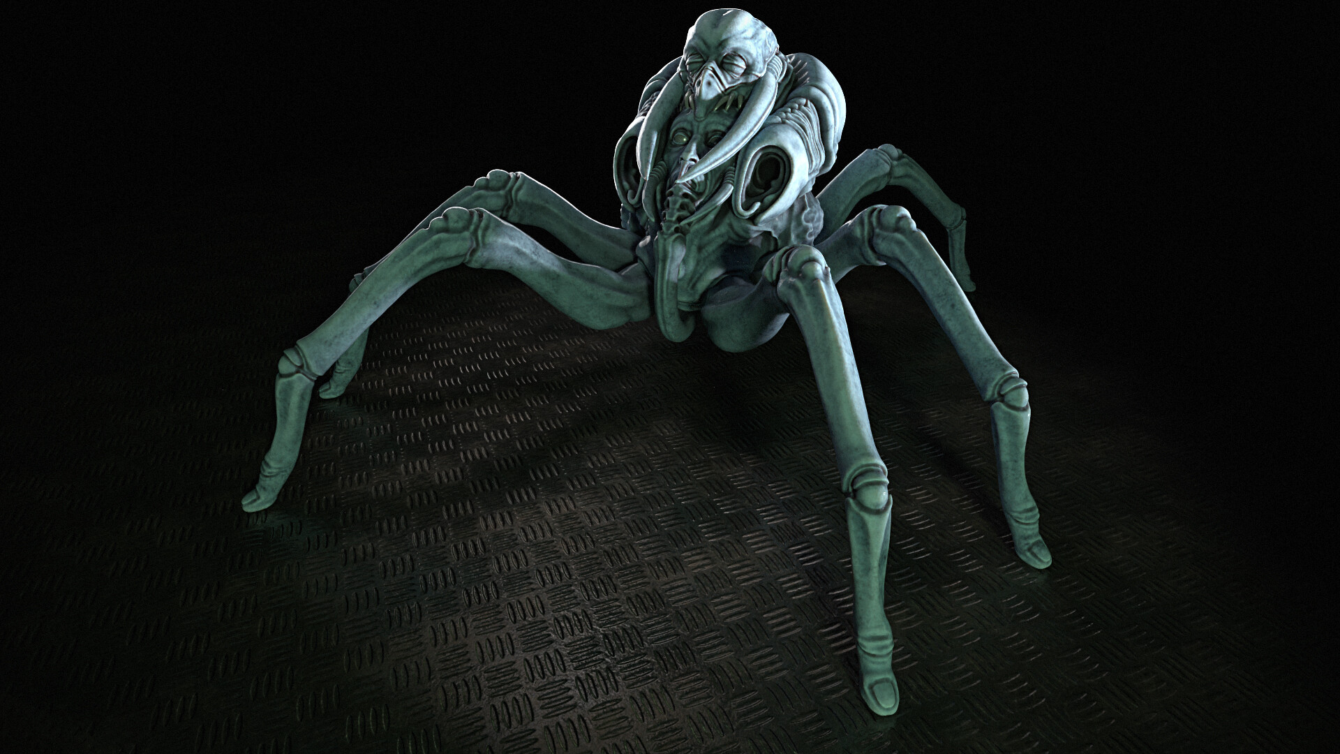 ArtStation - Contra boss meets Giger