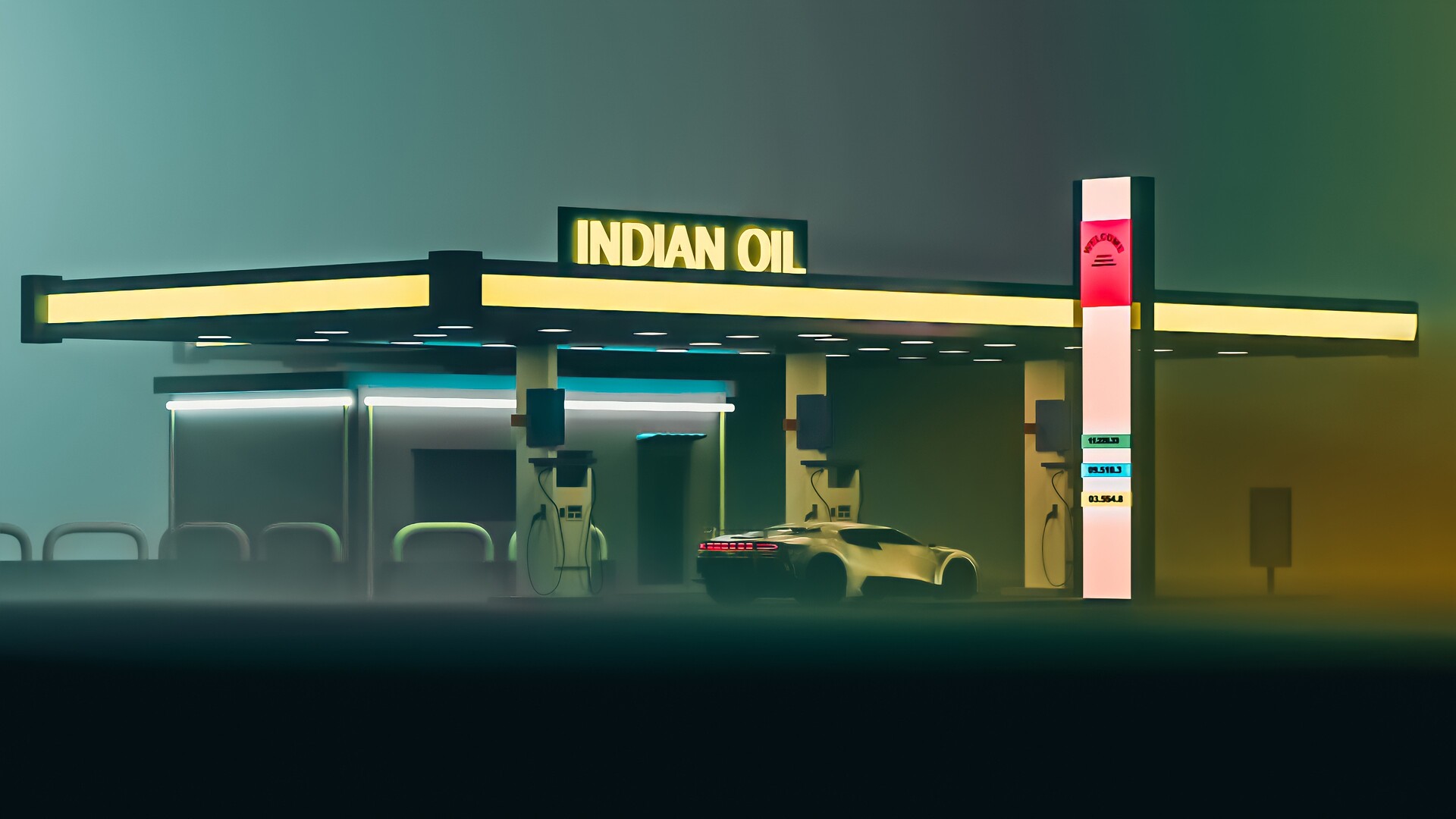 ArtStation - 3D PETROL BUNK
