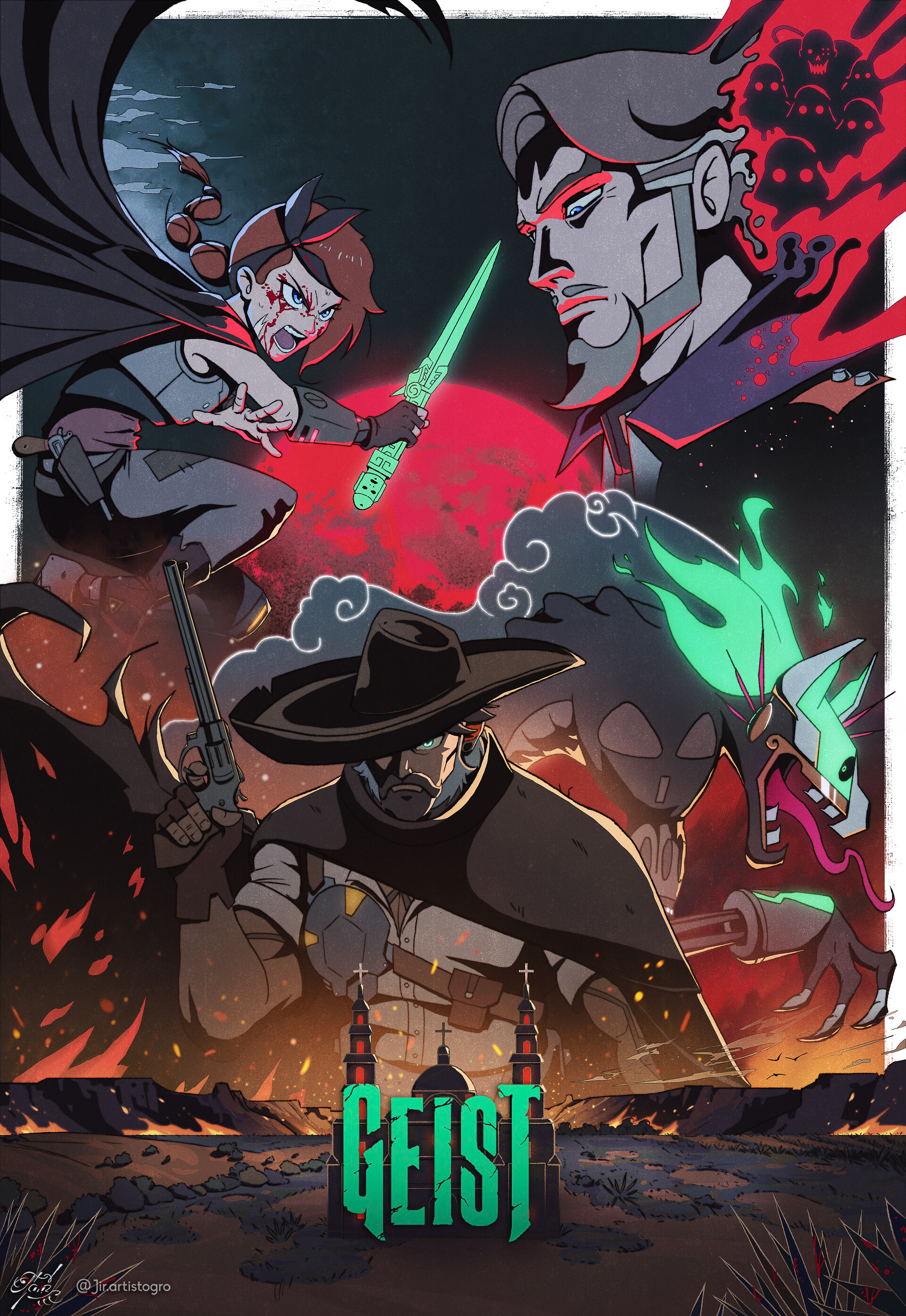 ArtStation - Geist - Anime Poster Art