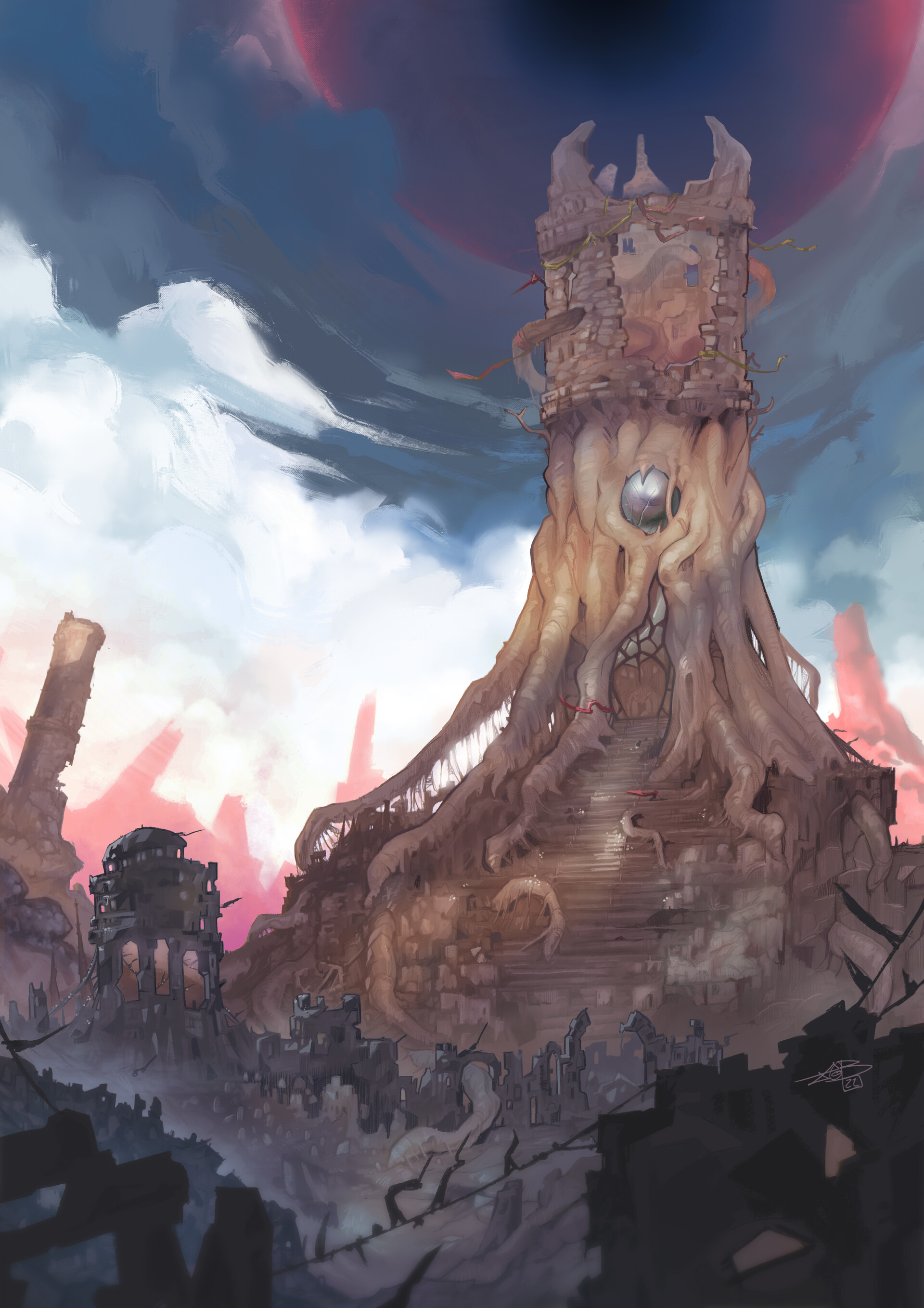 ArtStation - The Shoel tree_ Cover art for Valquiria Studio