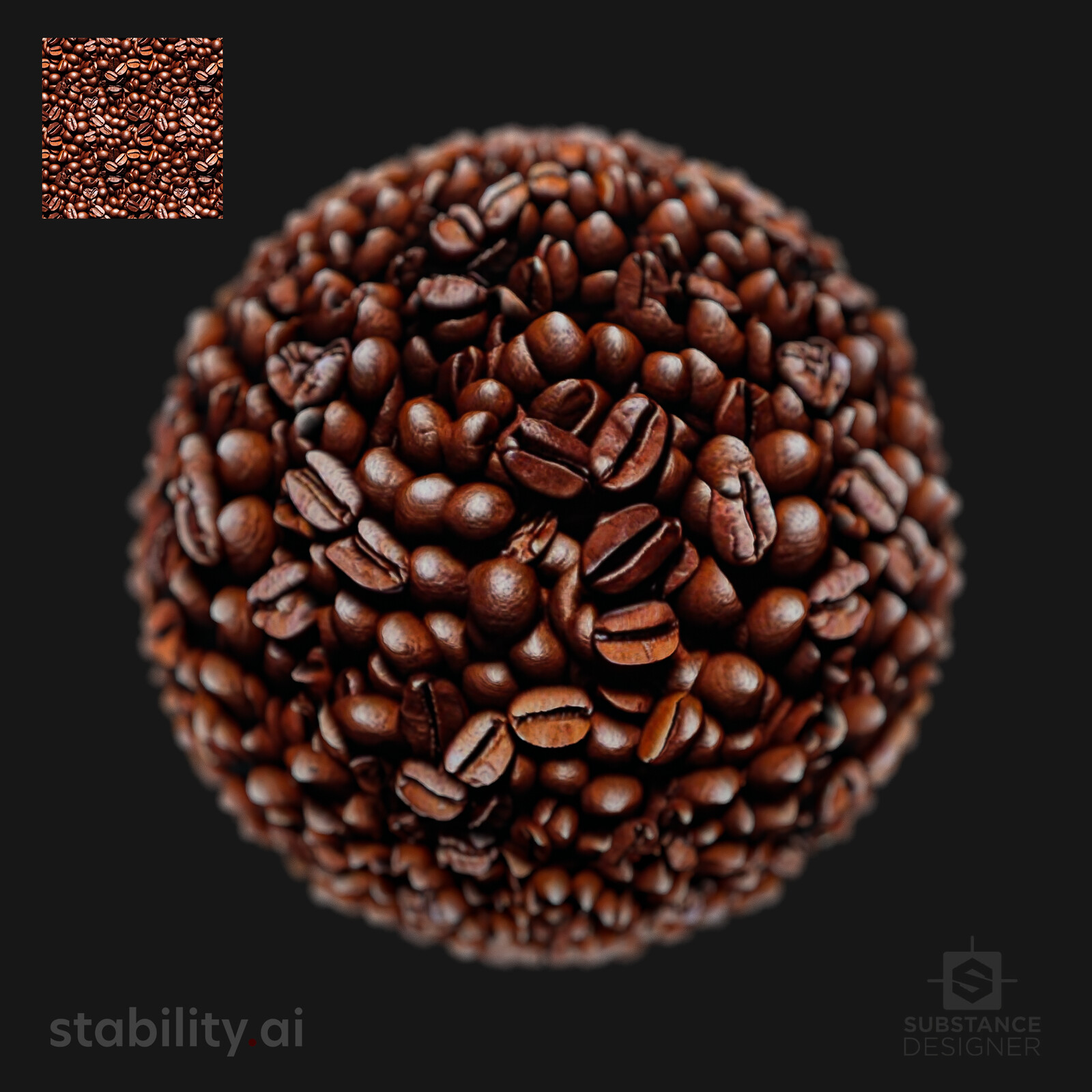 Giuseppe Alfano - Stable Diffusion Materials - Coffee Beans + Wool Fabric