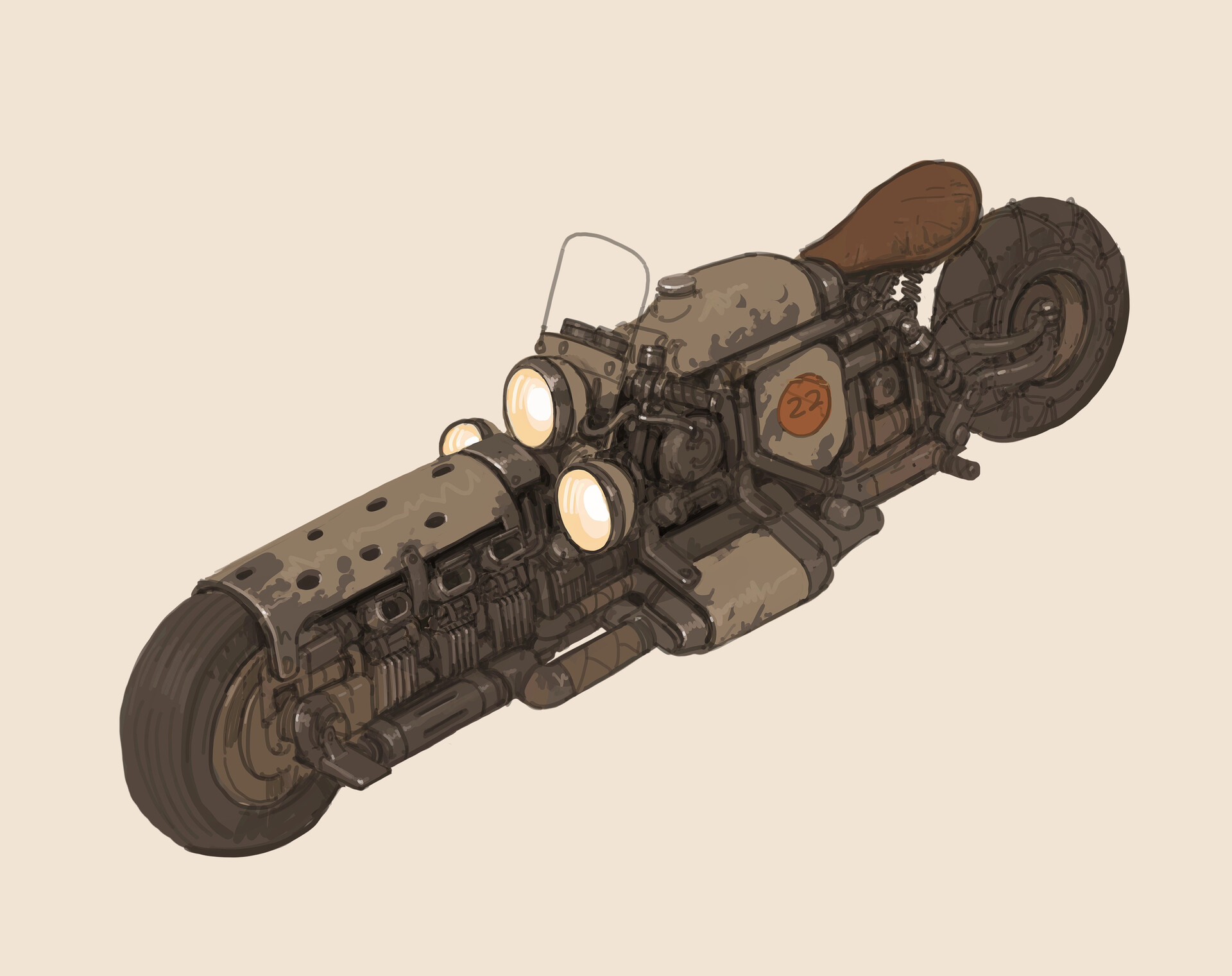 Daniil Yakovlev - Dieselpunk Motorcycle