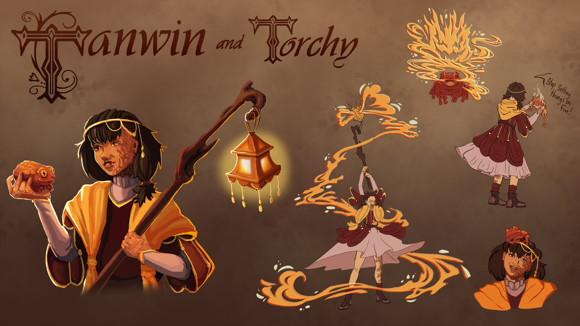 ArtStation - Tanwin and Torchy- Character Concept