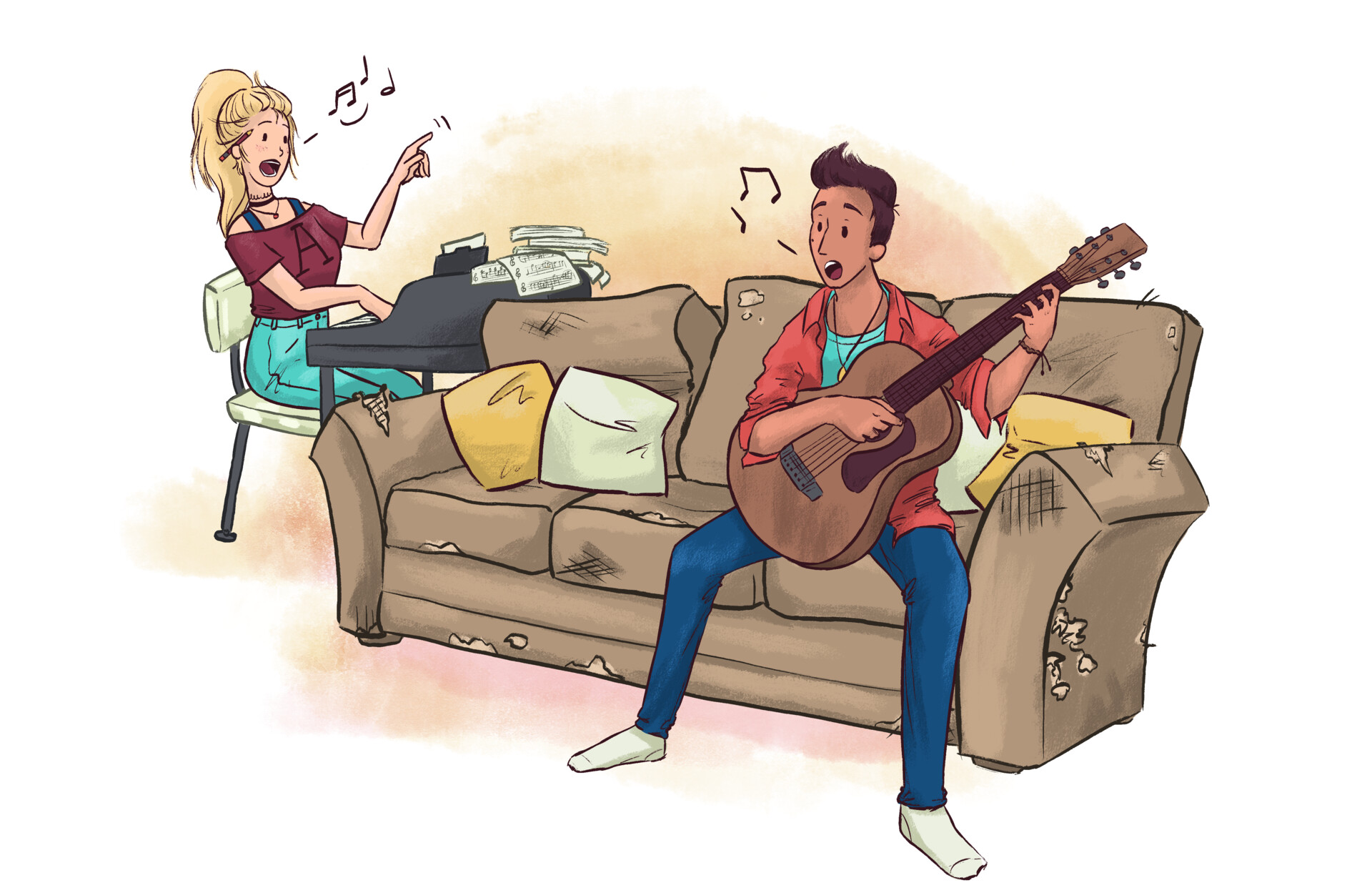 Amy Cooper - College Illustrations- Students, Teachers, Musicians and More
