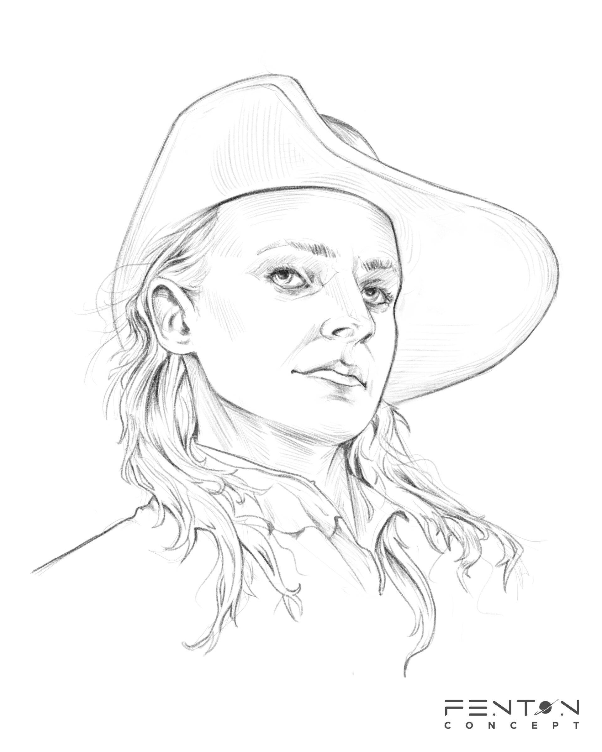 ArtStation - Western Portrait Sketch