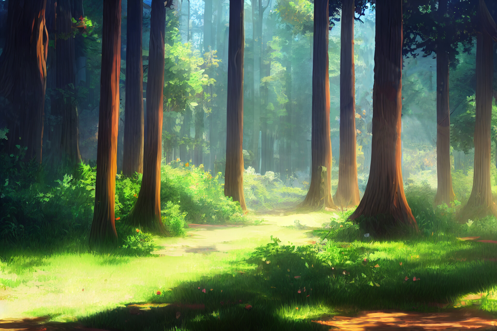aipict.com - Daytime Forrest - animation background